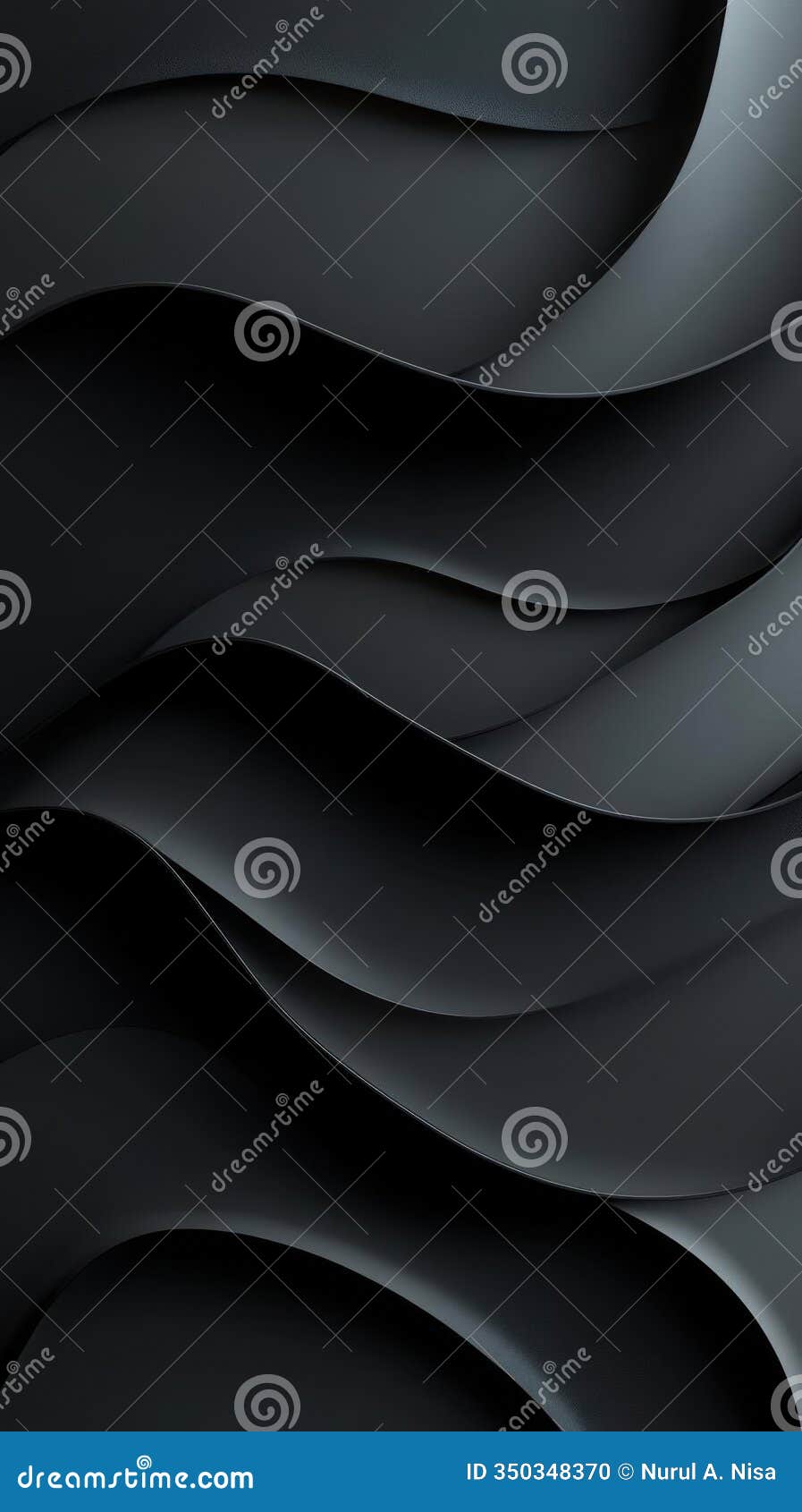 Abstract Black Waves Flowing in the Dark, a Visual Journey of Shadows ...