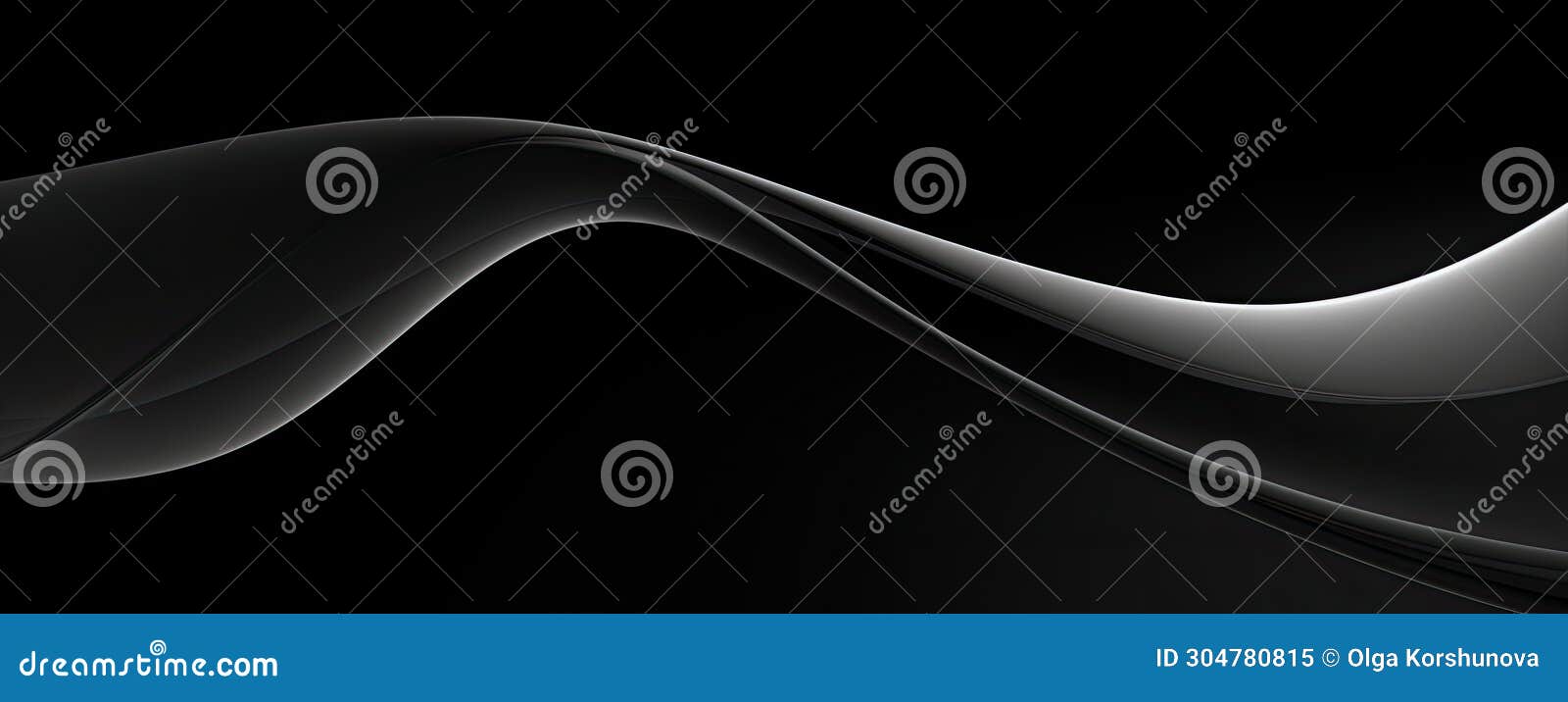 Abstract Black Waves with Subtle Gradient Background. Stock ...