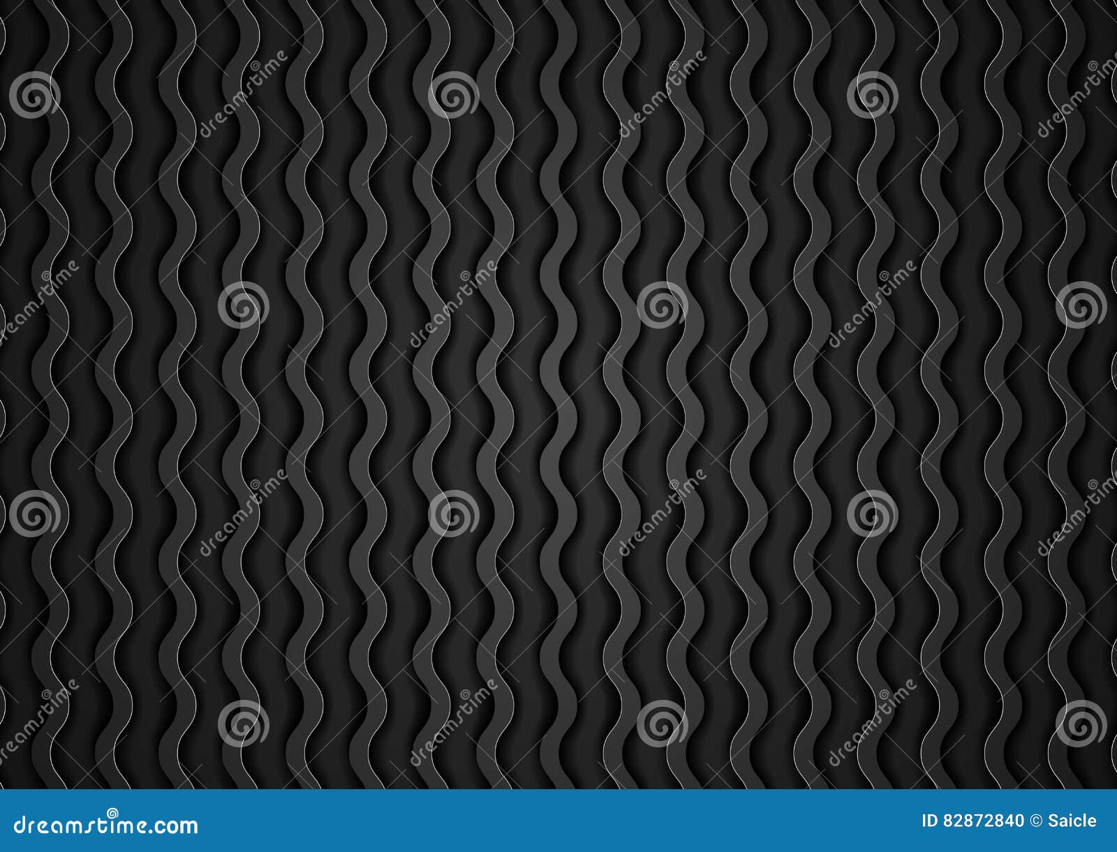 Abstract Black Waves Vector Pattern Stock Vector - Illustration of grey ...