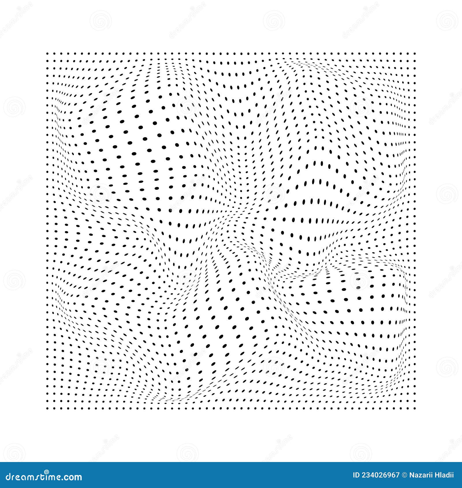 Abstract Black Wavy Dots on White Background. Vector. Stock Vector ...