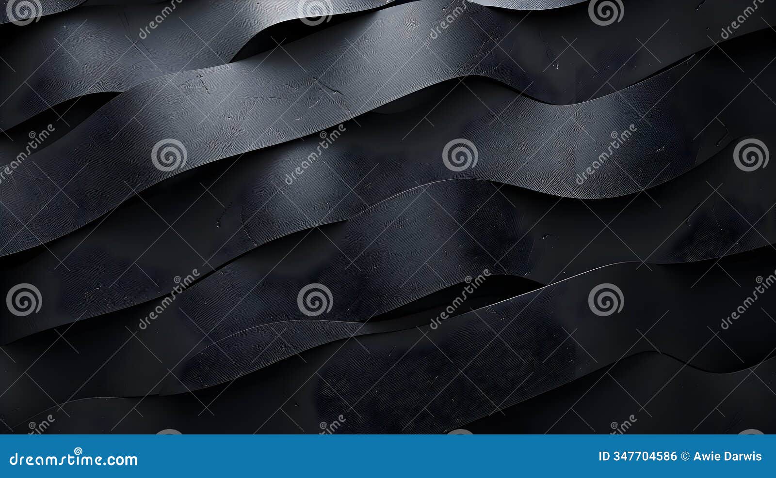 Abstract Black Wavy Lines Background 3D Stock Illustration ...