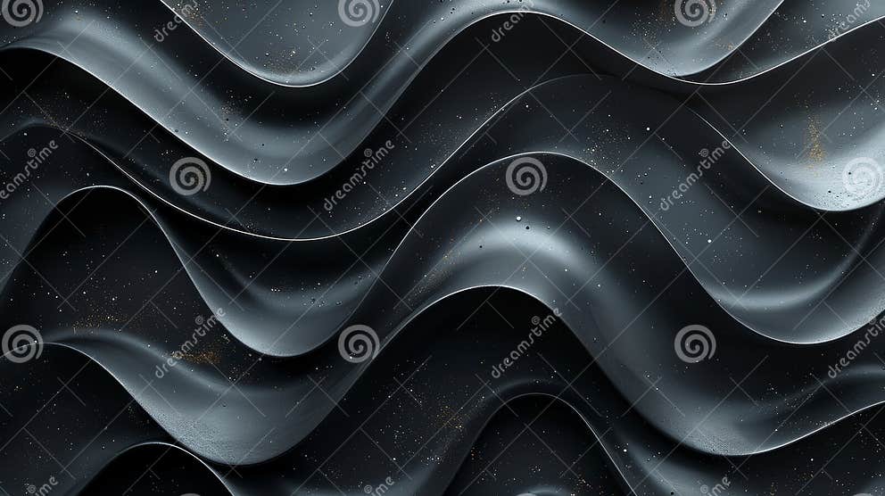 Abstract Black Wavy Pattern Background, Representing Modern Design and ...