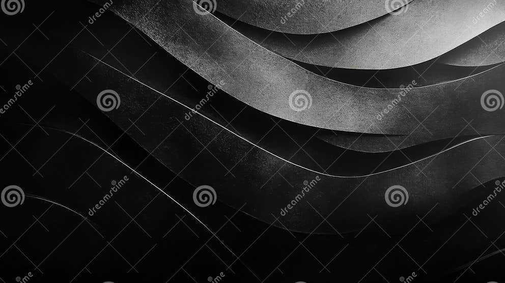 Abstract Black Wavy Pattern with Textured Surface Stock Illustration ...