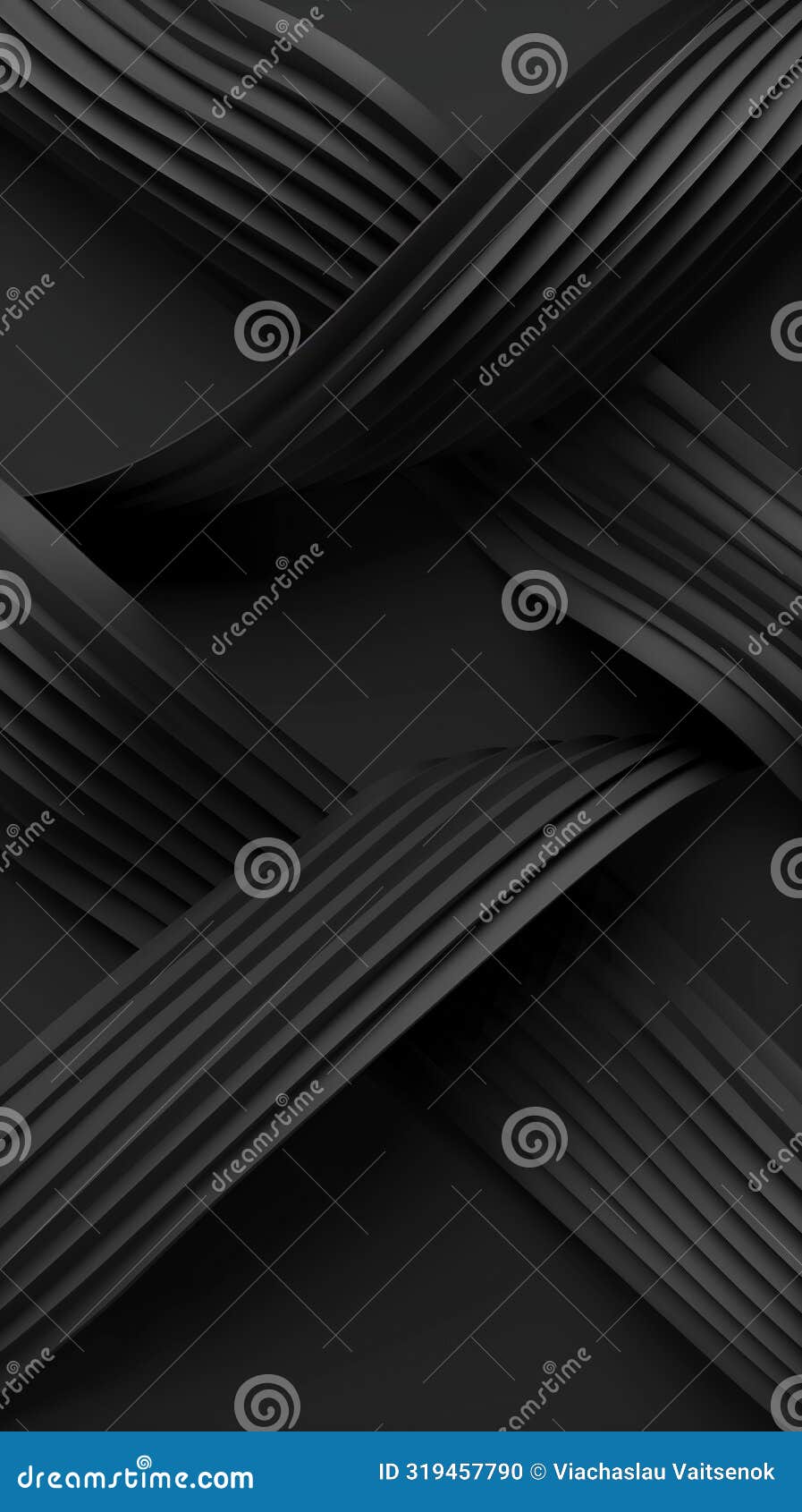 Abstract Black Wavy Surface Wallpaper Stock Illustration - Illustration ...
