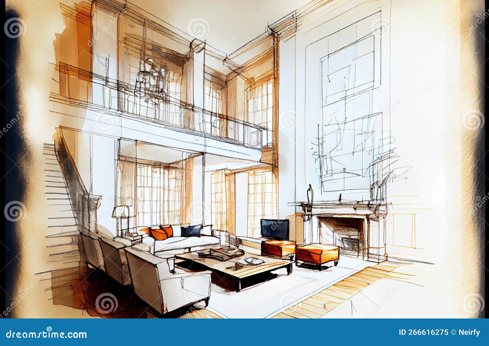 Abstract Architectural Drawings Stock Illustration - Illustration of ...