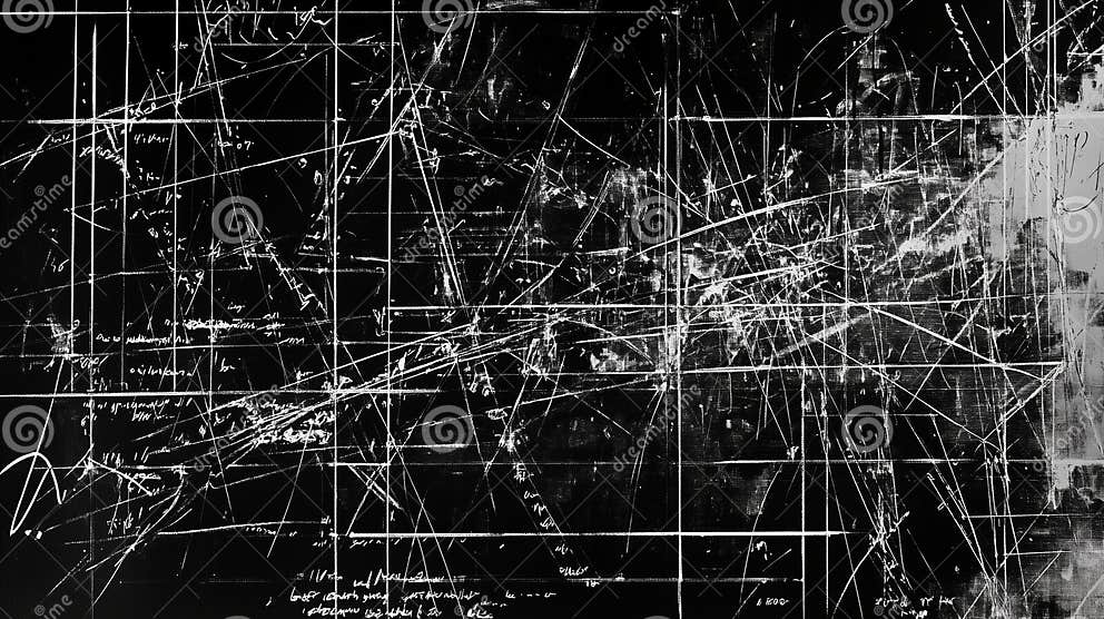 Abstract Black and White Artwork with Intersecting Lines, Creating a ...