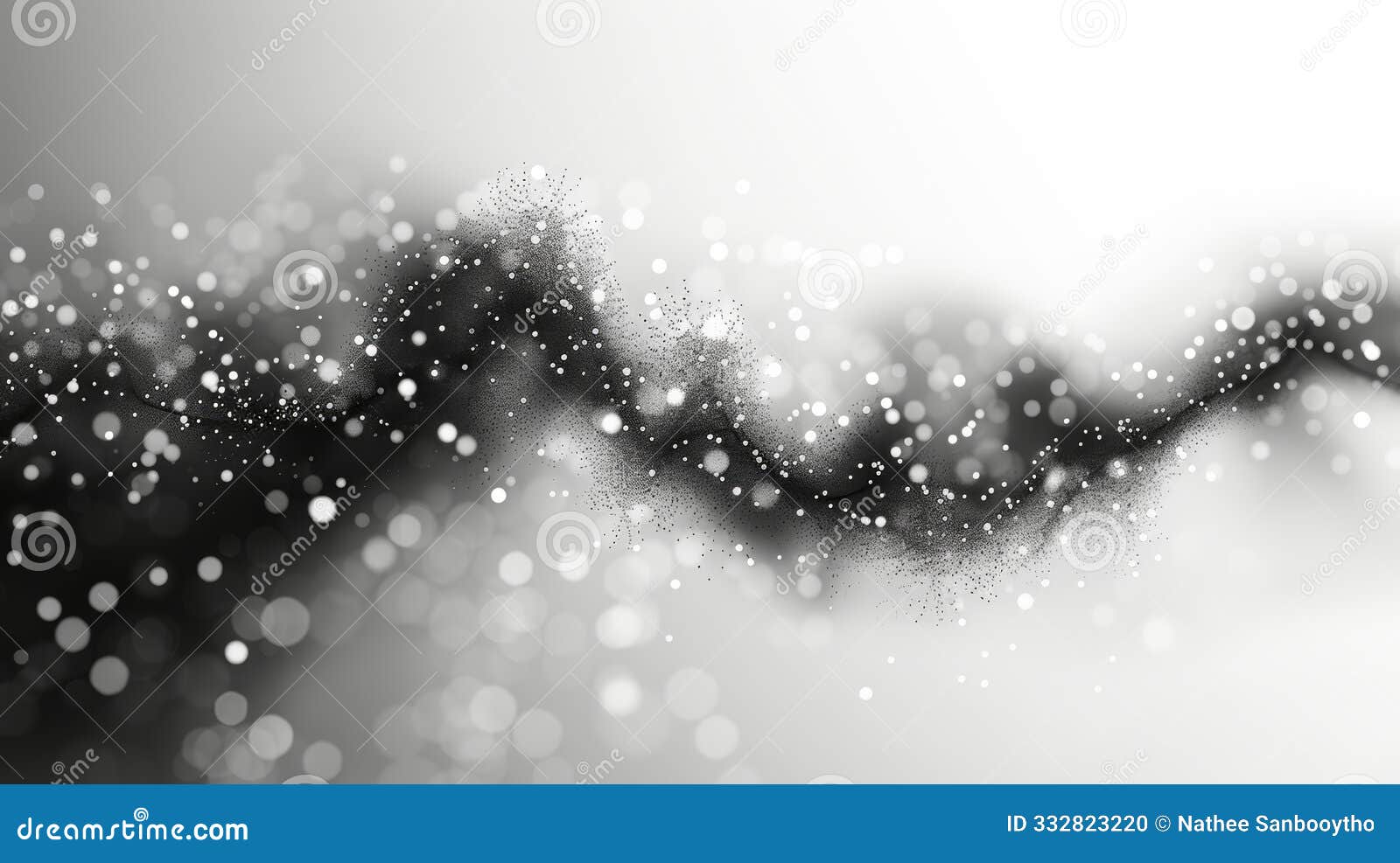 Abstract Black and White Background with a Flowing, Swirling Pattern ...