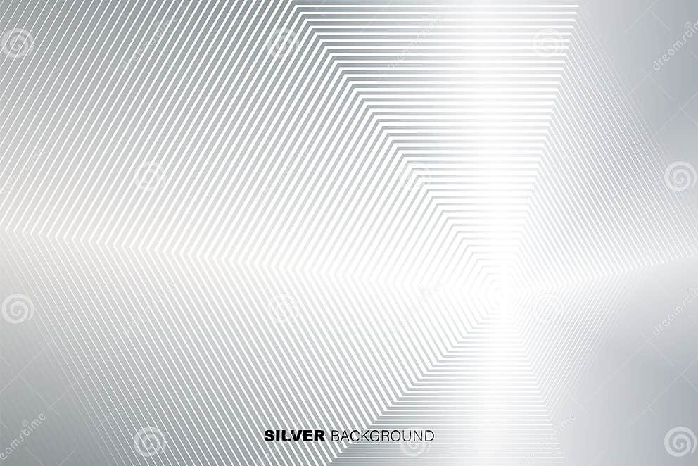 Geometric Hexagon Silver Line Pattern. Stock Vector - Illustration of ...