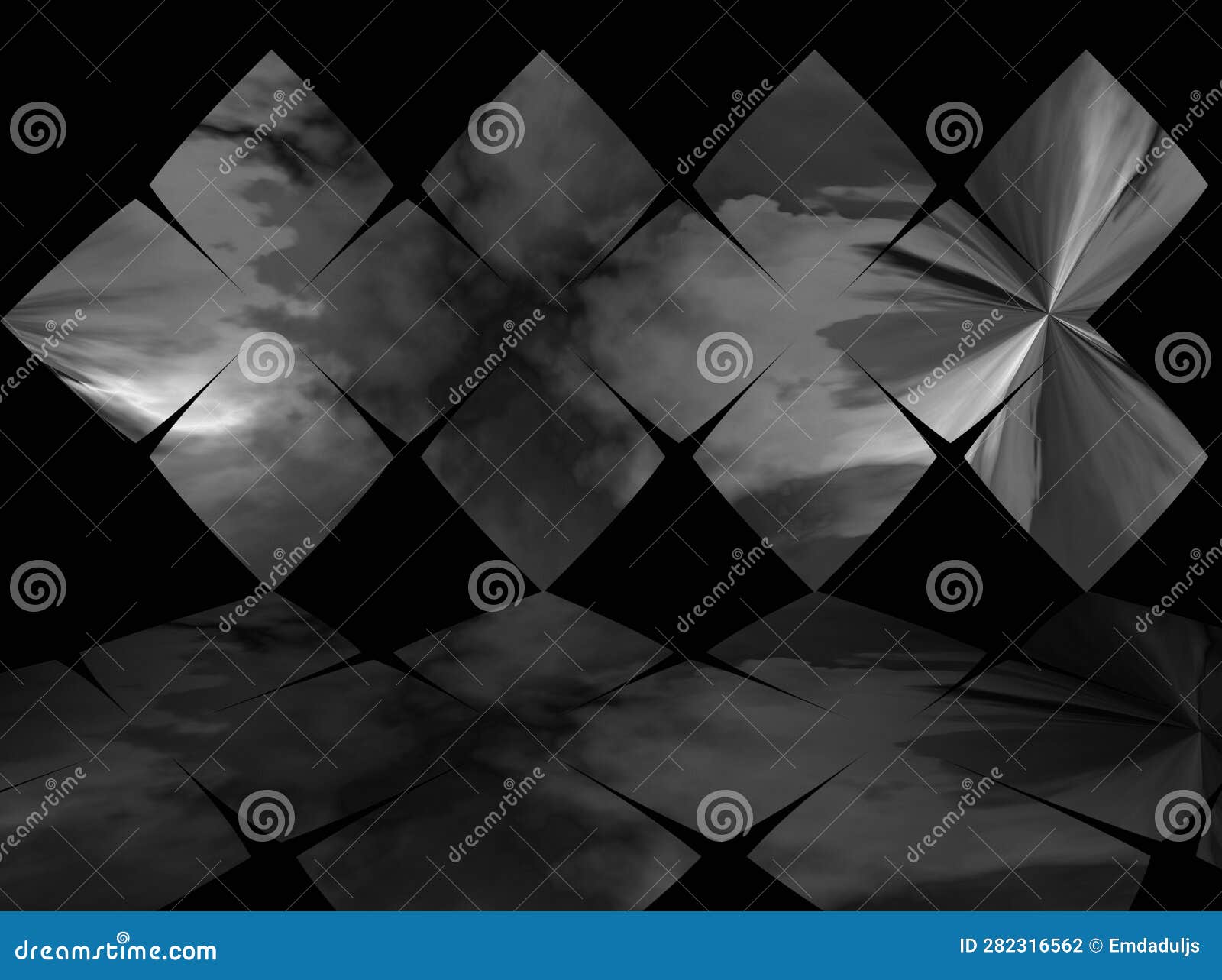 Abstract Black and White Background with Random Geometric Stock Photo ...