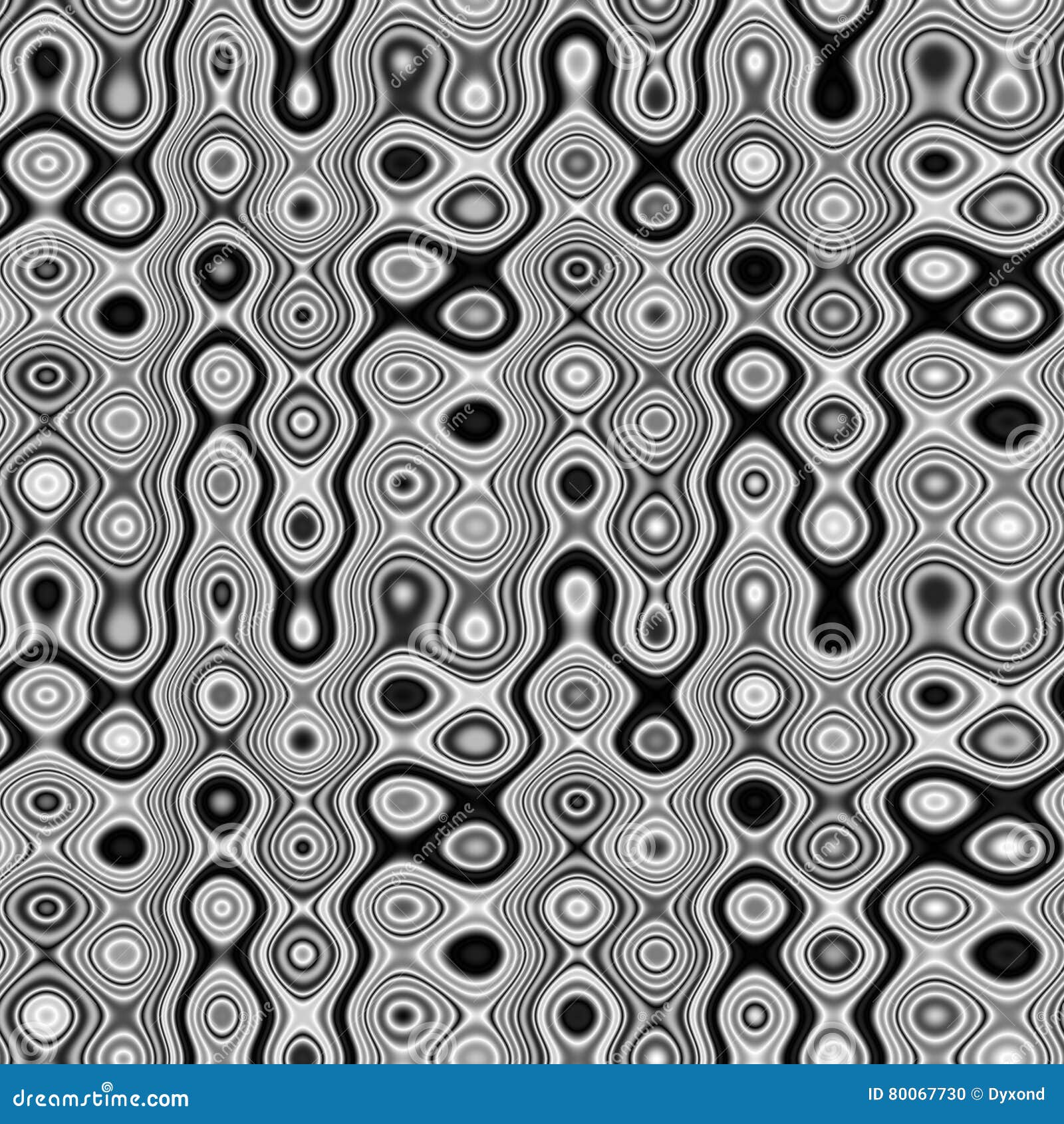 Abstract Black and White Bubble Pattern. Wavy Texture Background ...