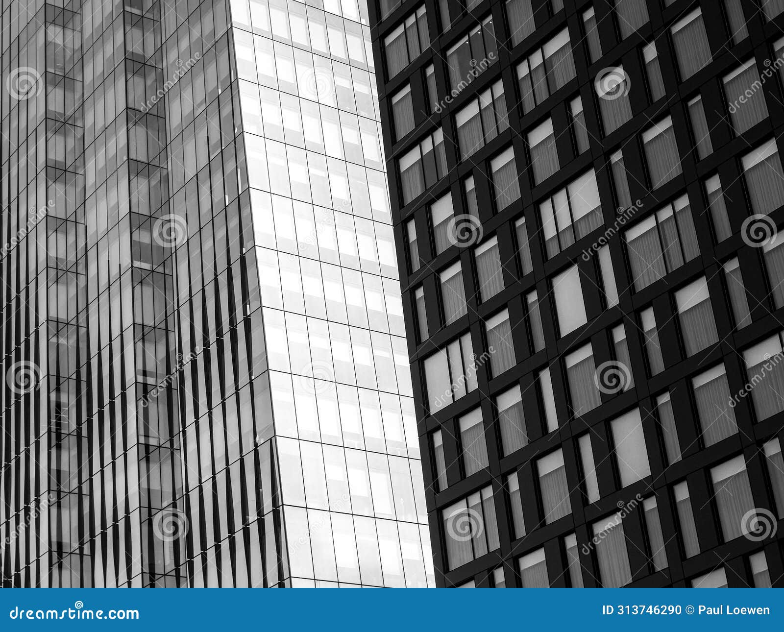 Abstract Black and White Buildings. Lines and Angles. Contrast Stock ...