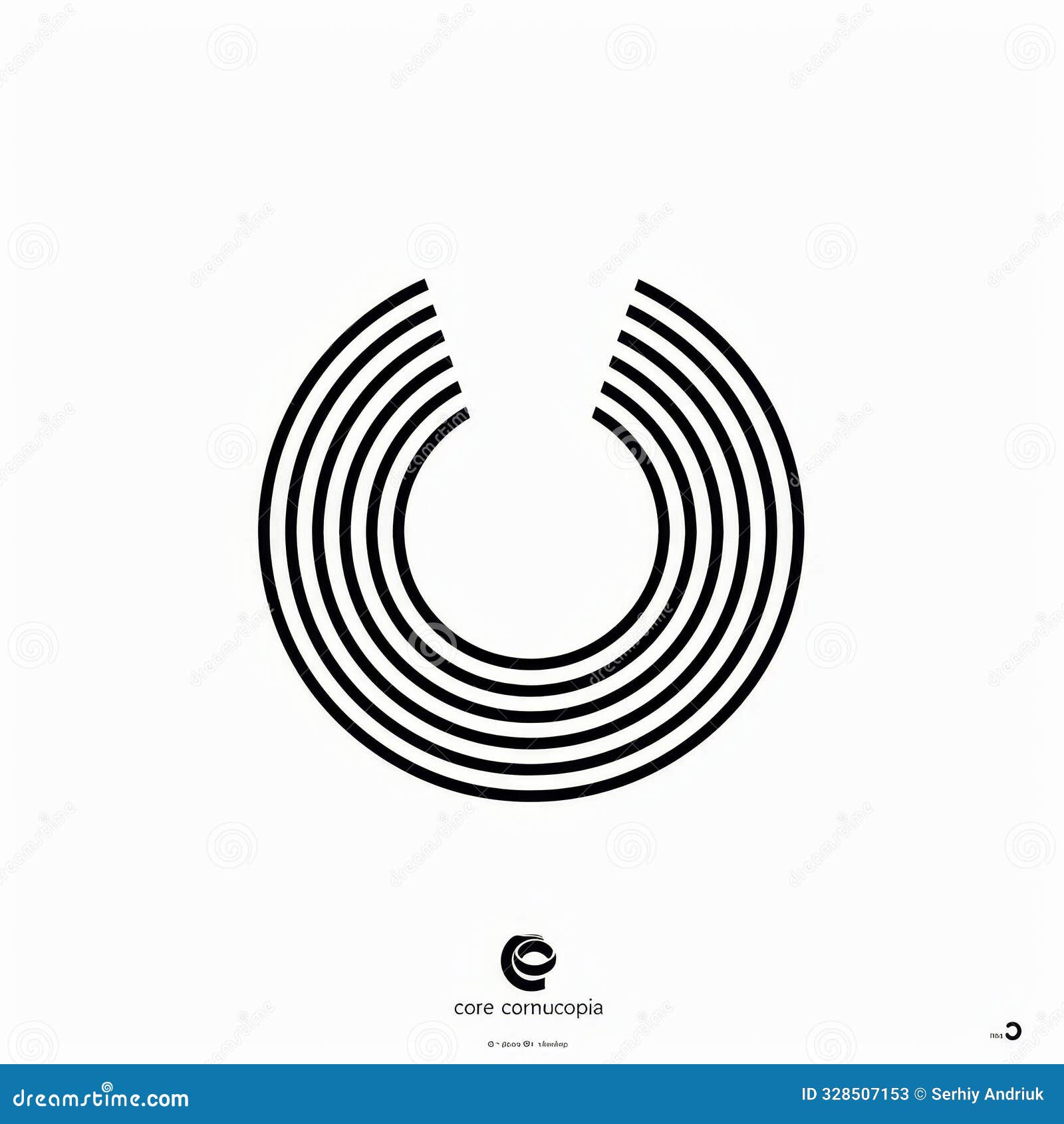 Abstract Black and White Circle Logo Design Element. Vector Graphic ...