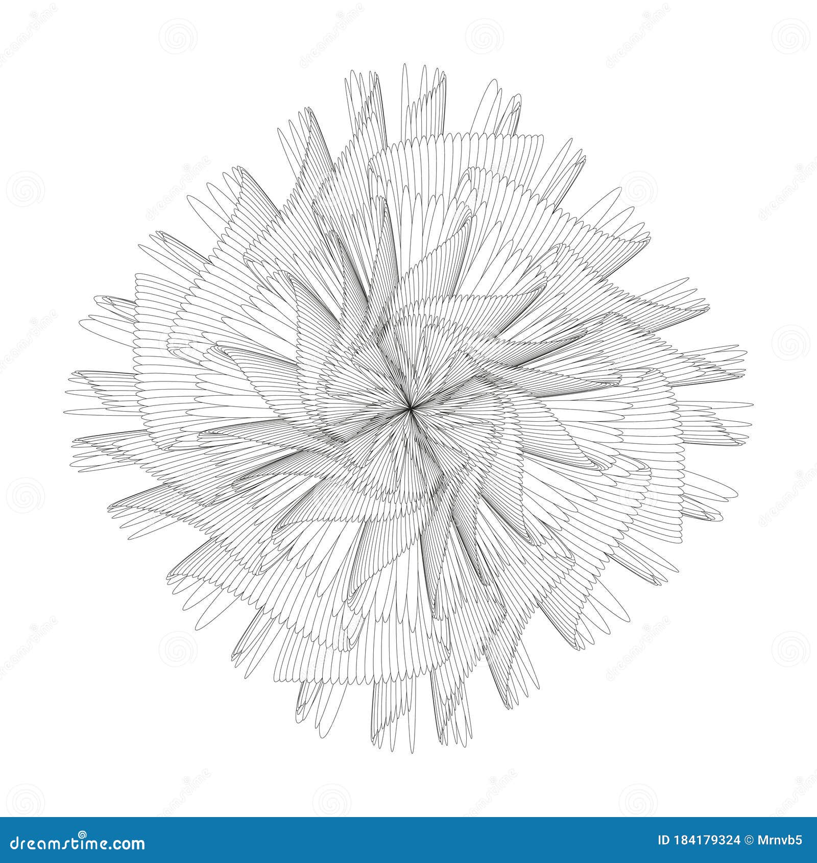 Abstract Black and White Circular Pattern. Geometric Pattern with ...
