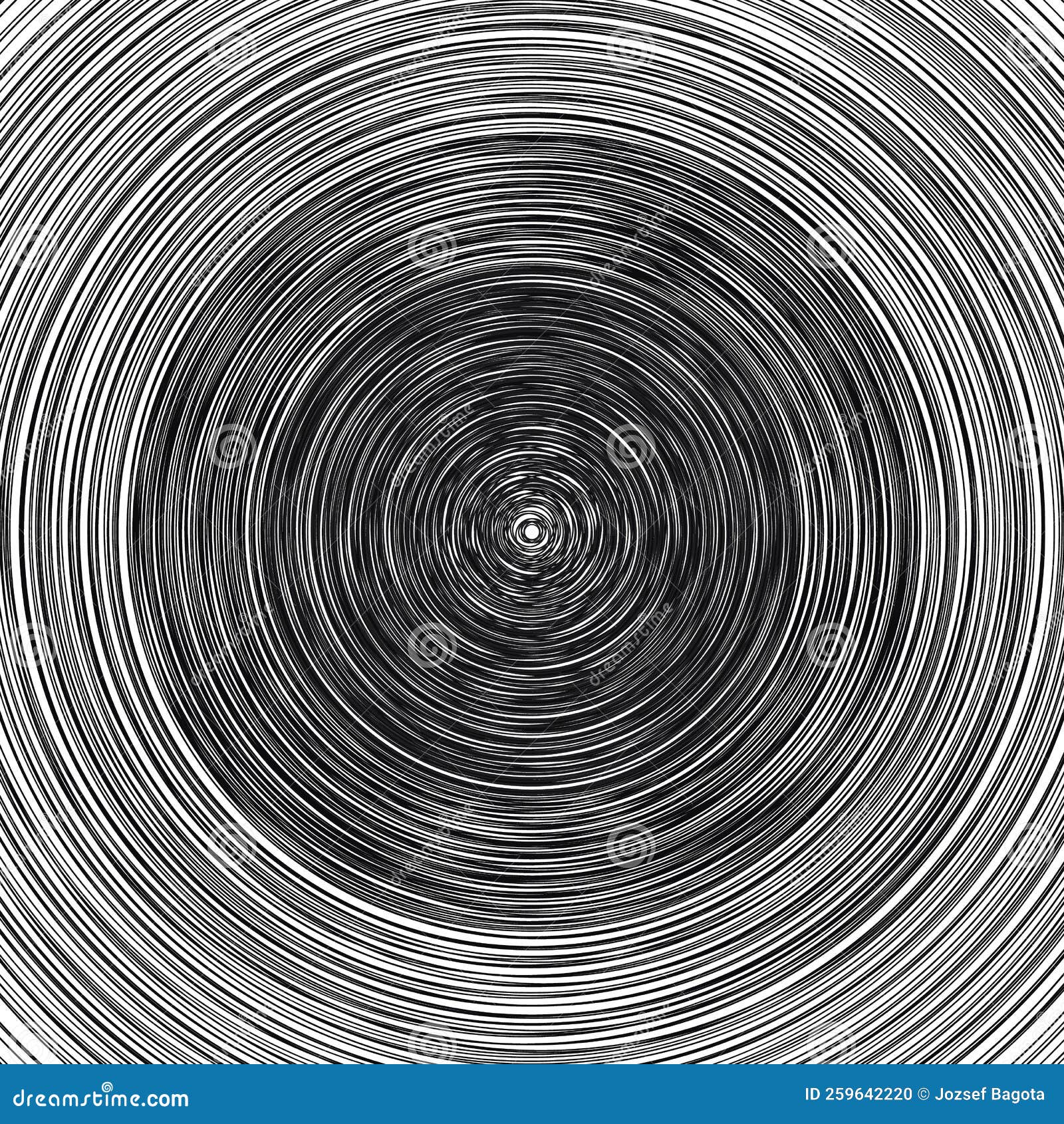 Abstract Black and White Concentric Circles Background Vector Stock ...