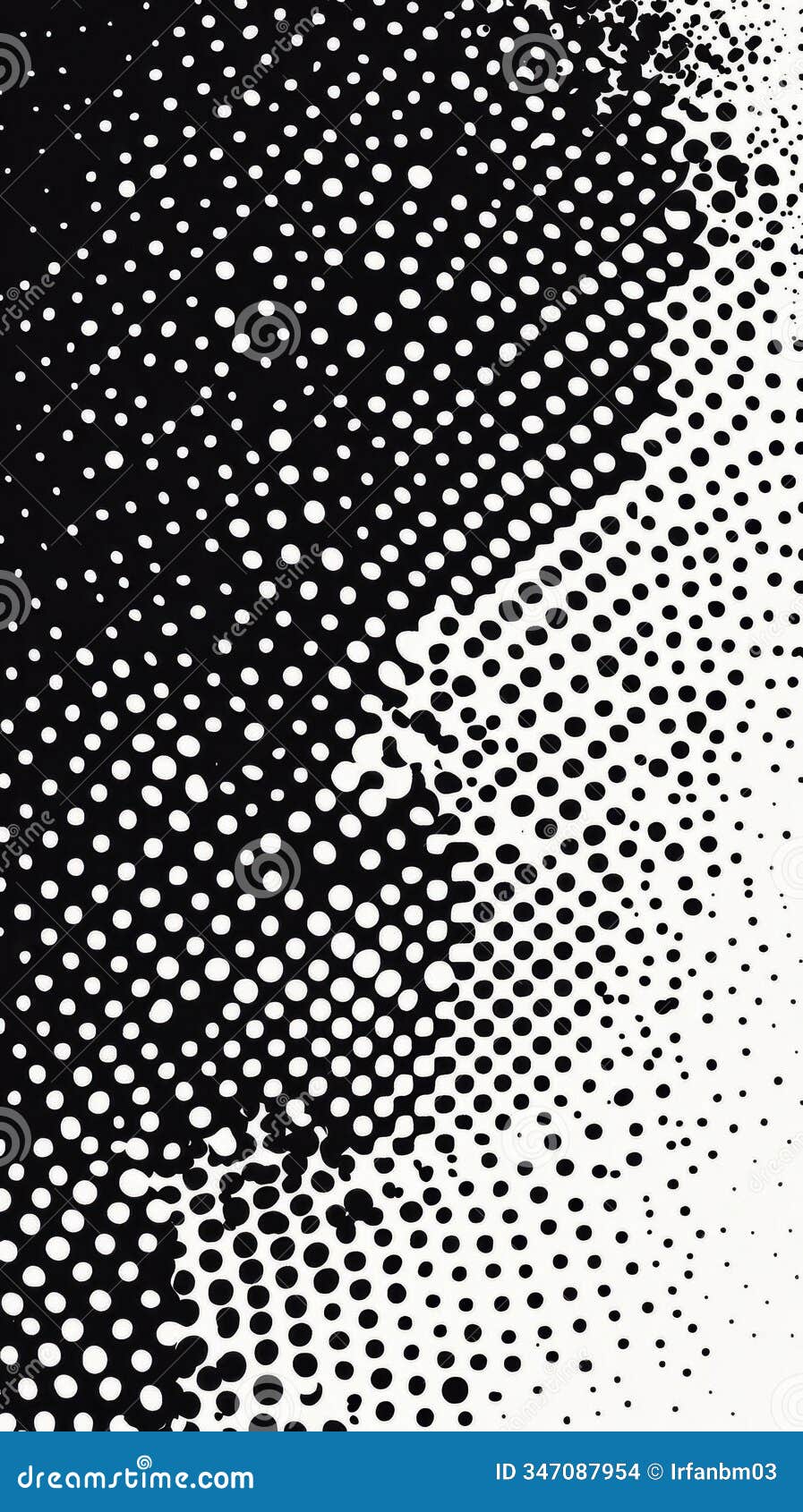 Abstract Black and White Dot Pattern Background Stock Illustration ...