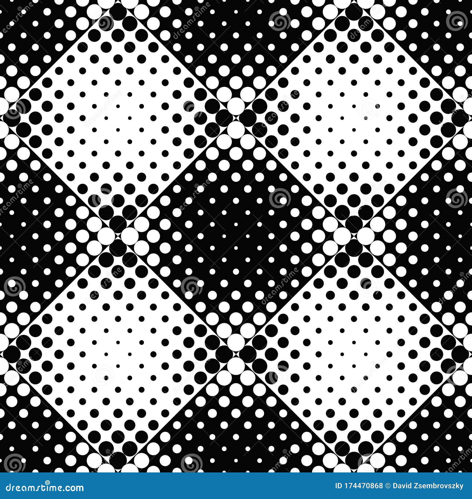 Abstract Black and White Dot Pattern Background Design Stock Vector ...