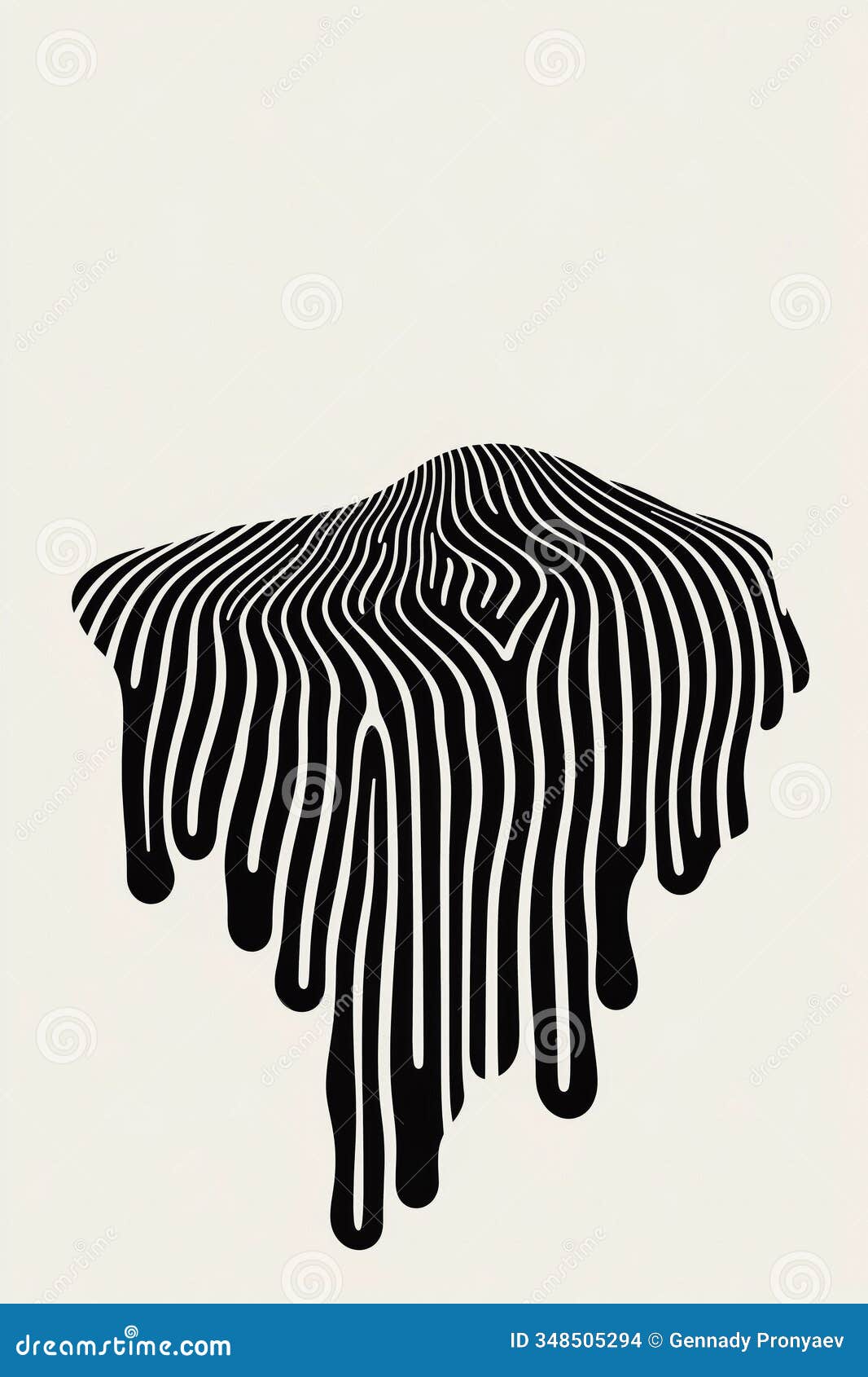 Abstract Black and White Dripping Stripe Design Stock Photo - Image of ...