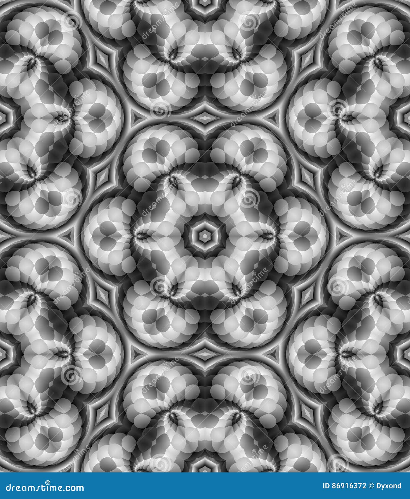 Abstract Black And White Floral Pattern Gray Mosaic Tile Texture