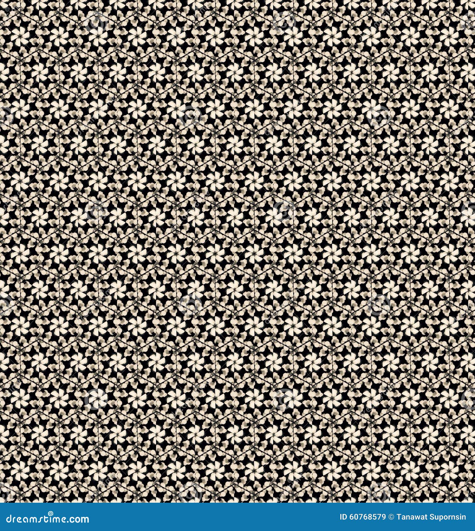 Abstract Black and White Flower Pattern Wallpaper Stock Illustration ...