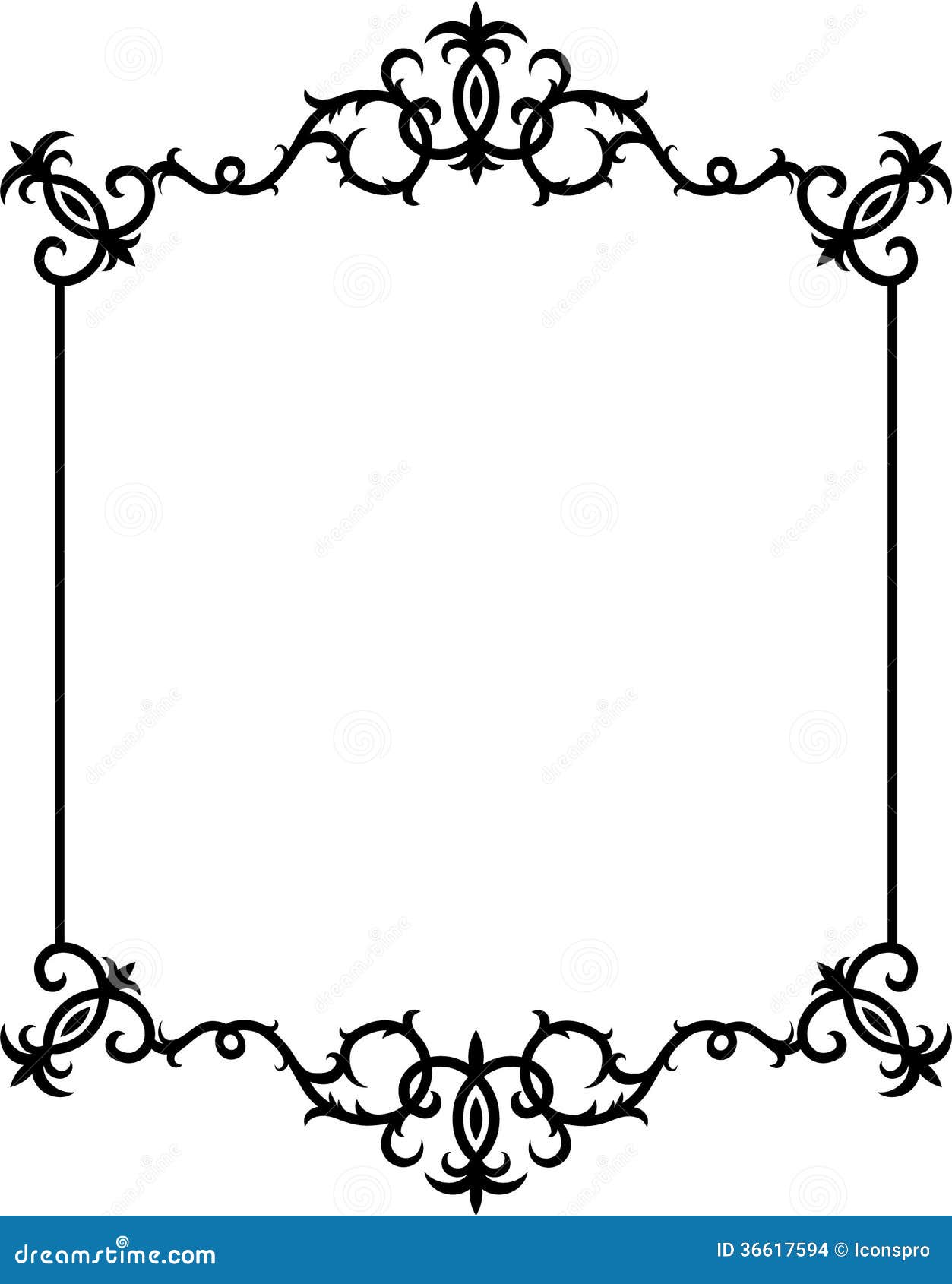 Abstract Black and White Frame Stock Illustration - Illustration of ...
