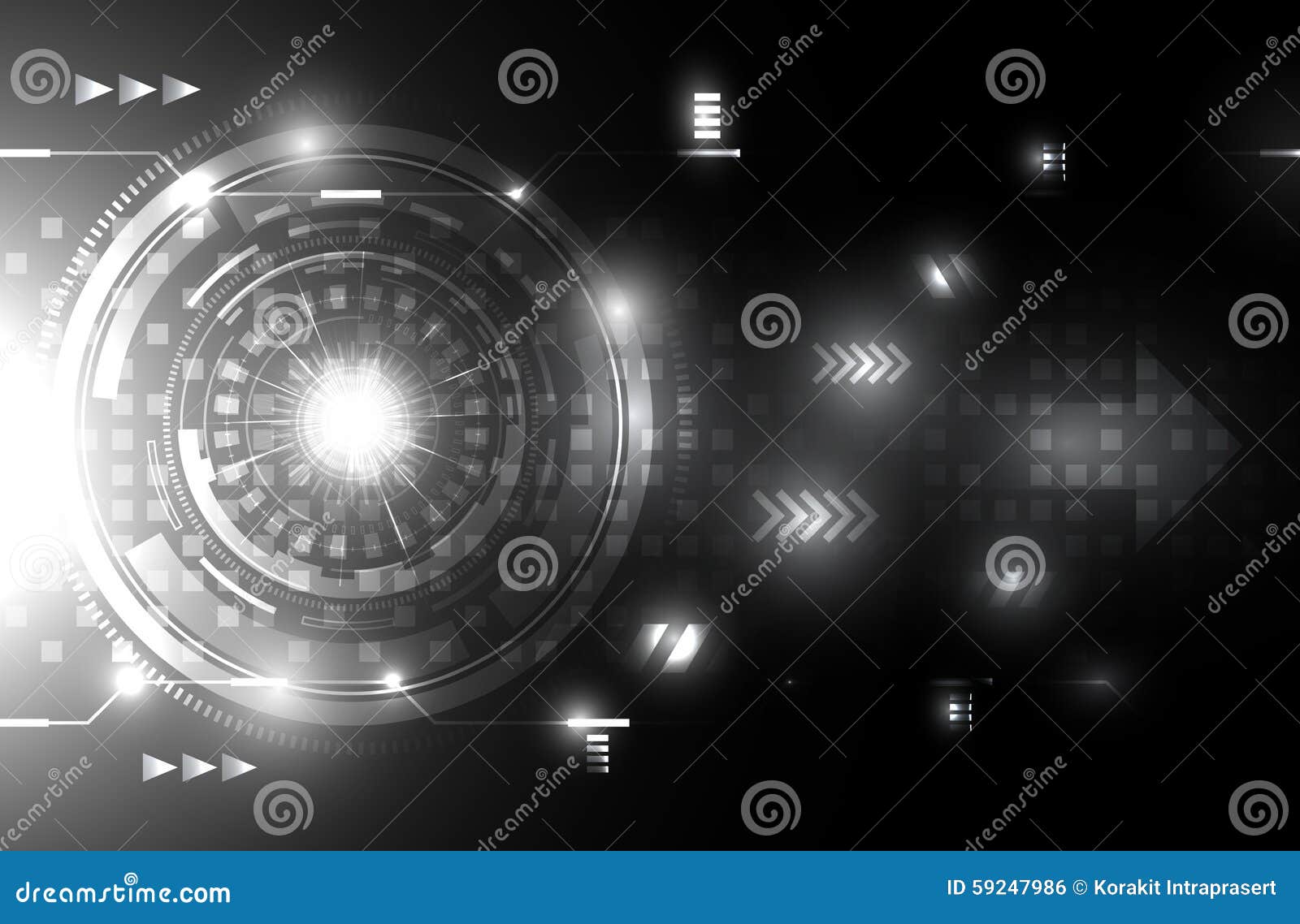 Abstract Black and White Future Technology Concept BackgroundAbstract ...