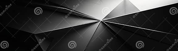 Abstract Black and White Geometric Background with Sharp Angular Lines ...