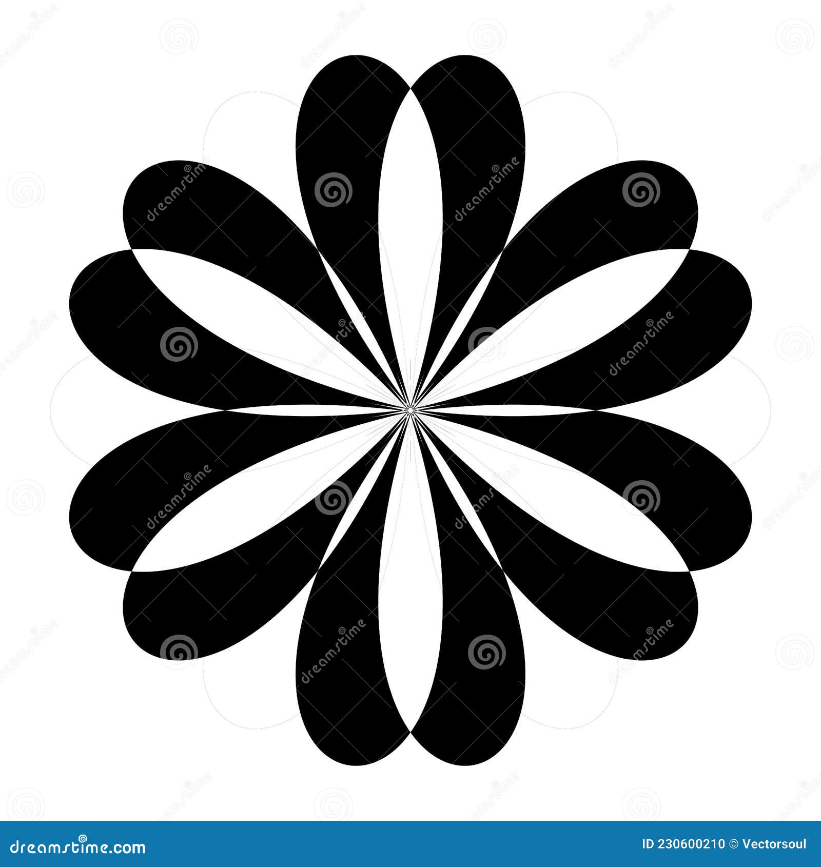 Abstract Black and White Geometric Element, Icon Stock Vector ...