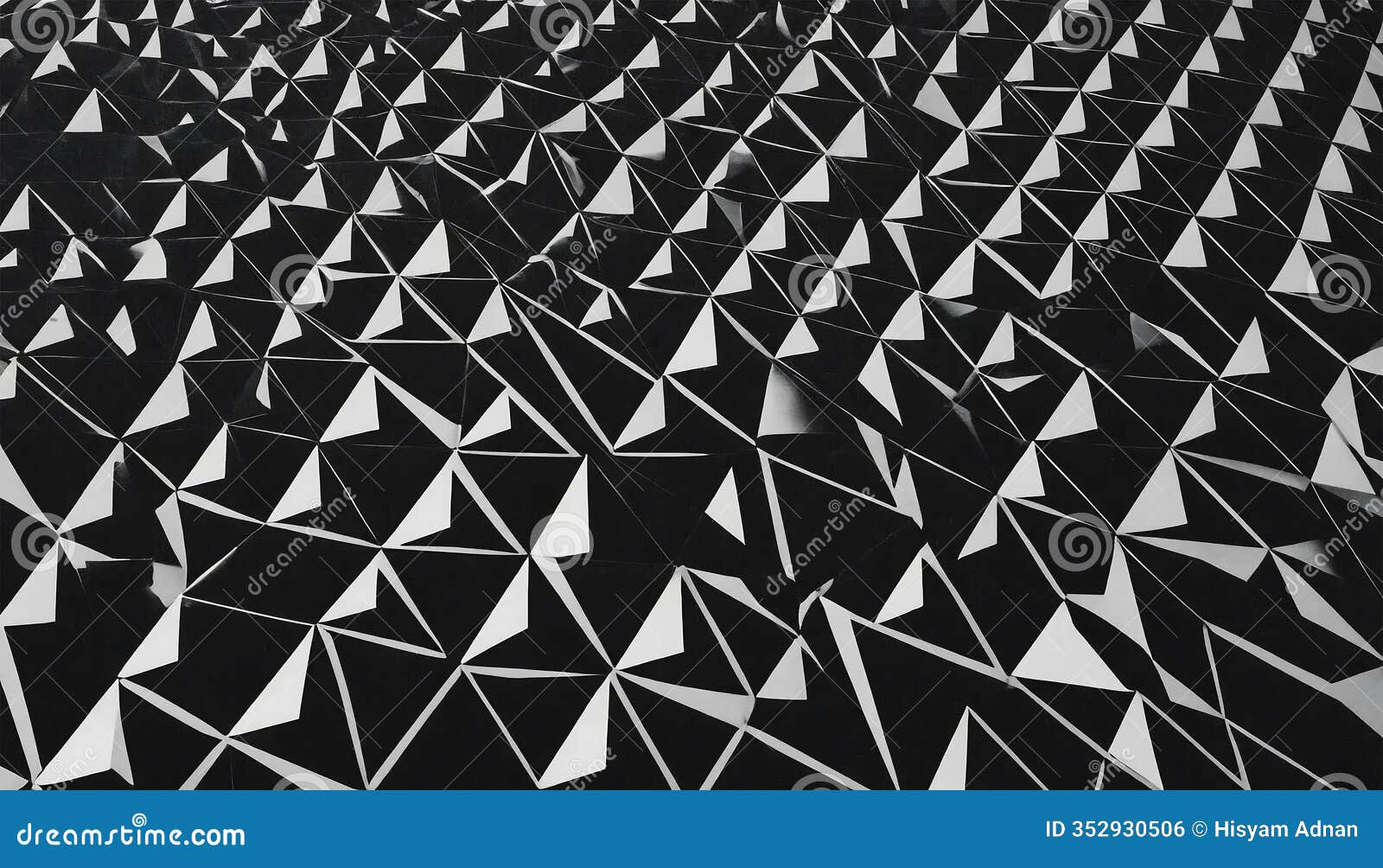 Abstract Black and White Geometric Pattern: Triangular Tessellation ...