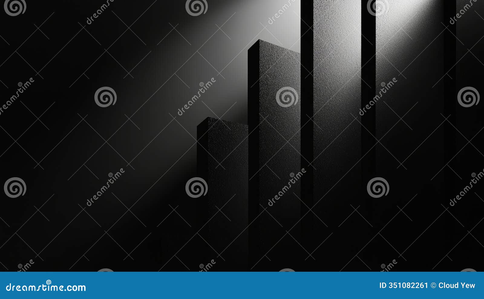 Abstract Black and White Geometric Shapes with Dramatic Lighting Stock ...