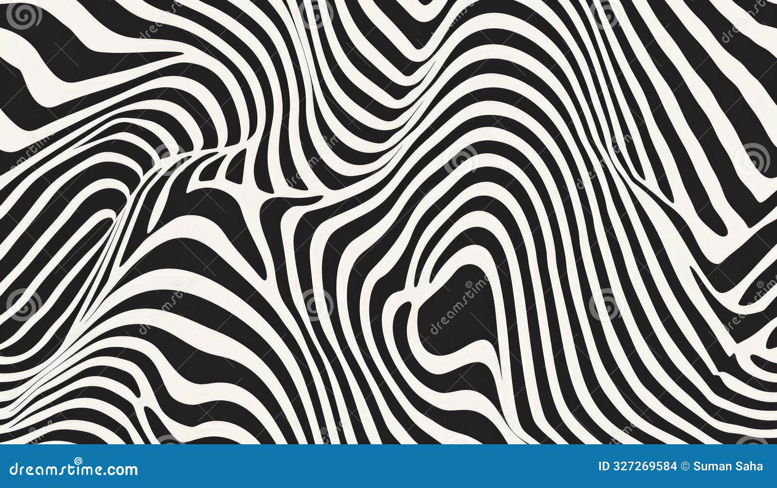 Abstract Black and White Geometric Waves Pattern with Vector Optical ...
