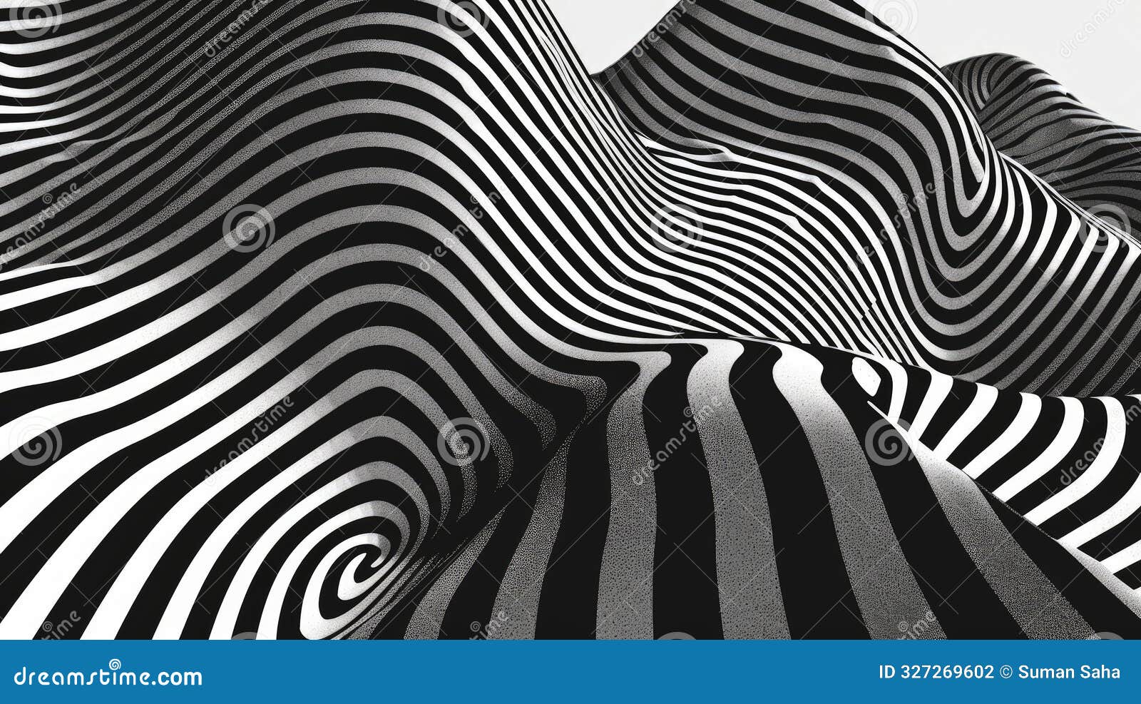 Abstract Black and White Geometric Waves Pattern with Vector Optical ...