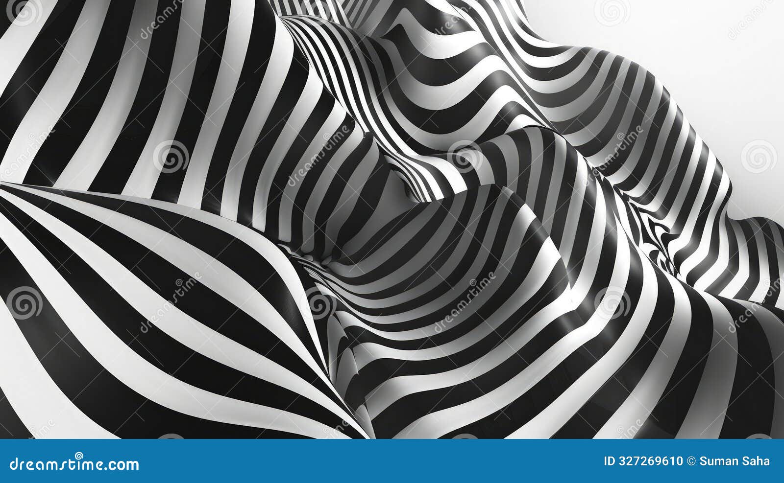 Abstract Black and White Geometric Waves Pattern with Vector Optical ...