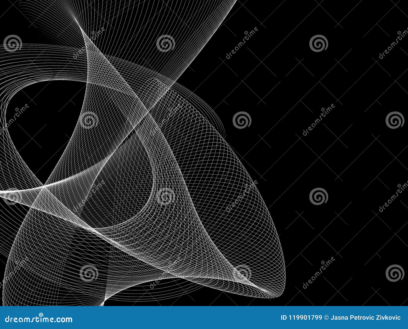 Abstract Black and White Grid Wave Background Stock Illustration ...