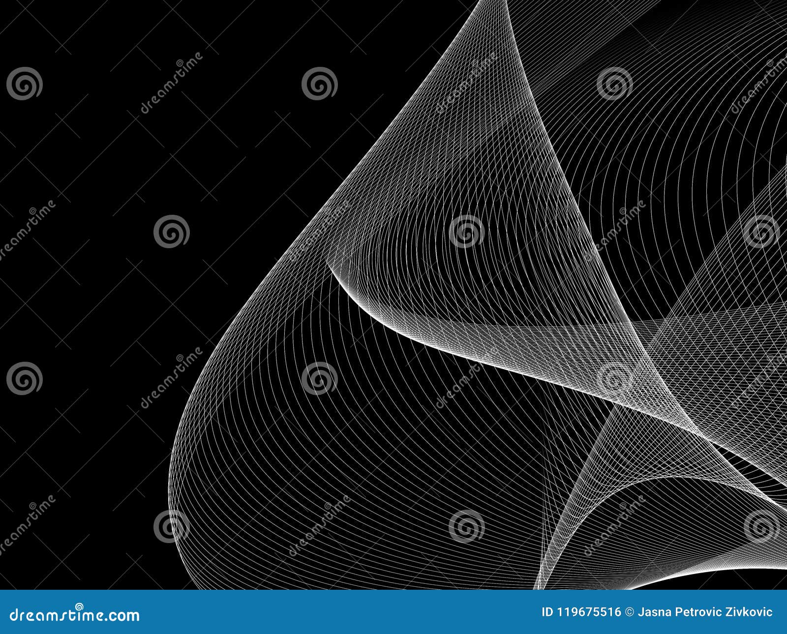 Abstract Black and White Grid Wave Background Stock Illustration ...