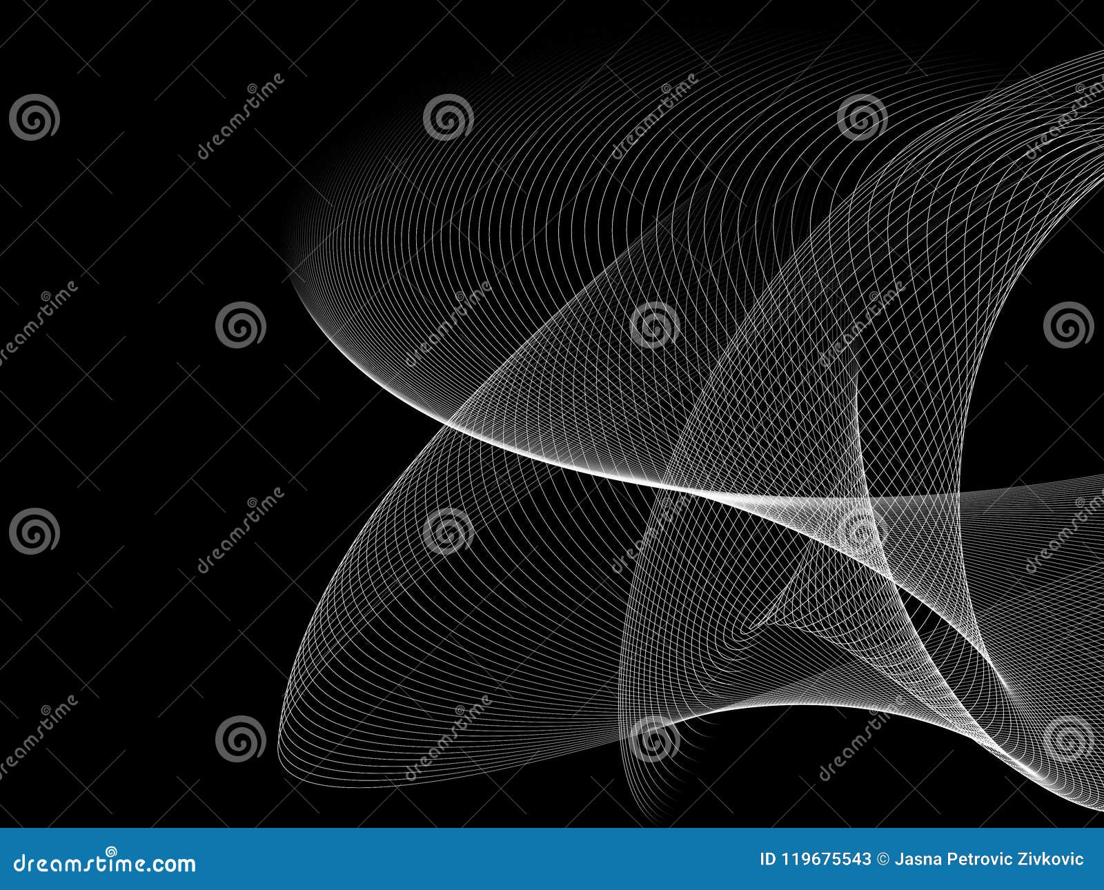 Abstract Black and White Grid Wave Background Stock Illustration ...