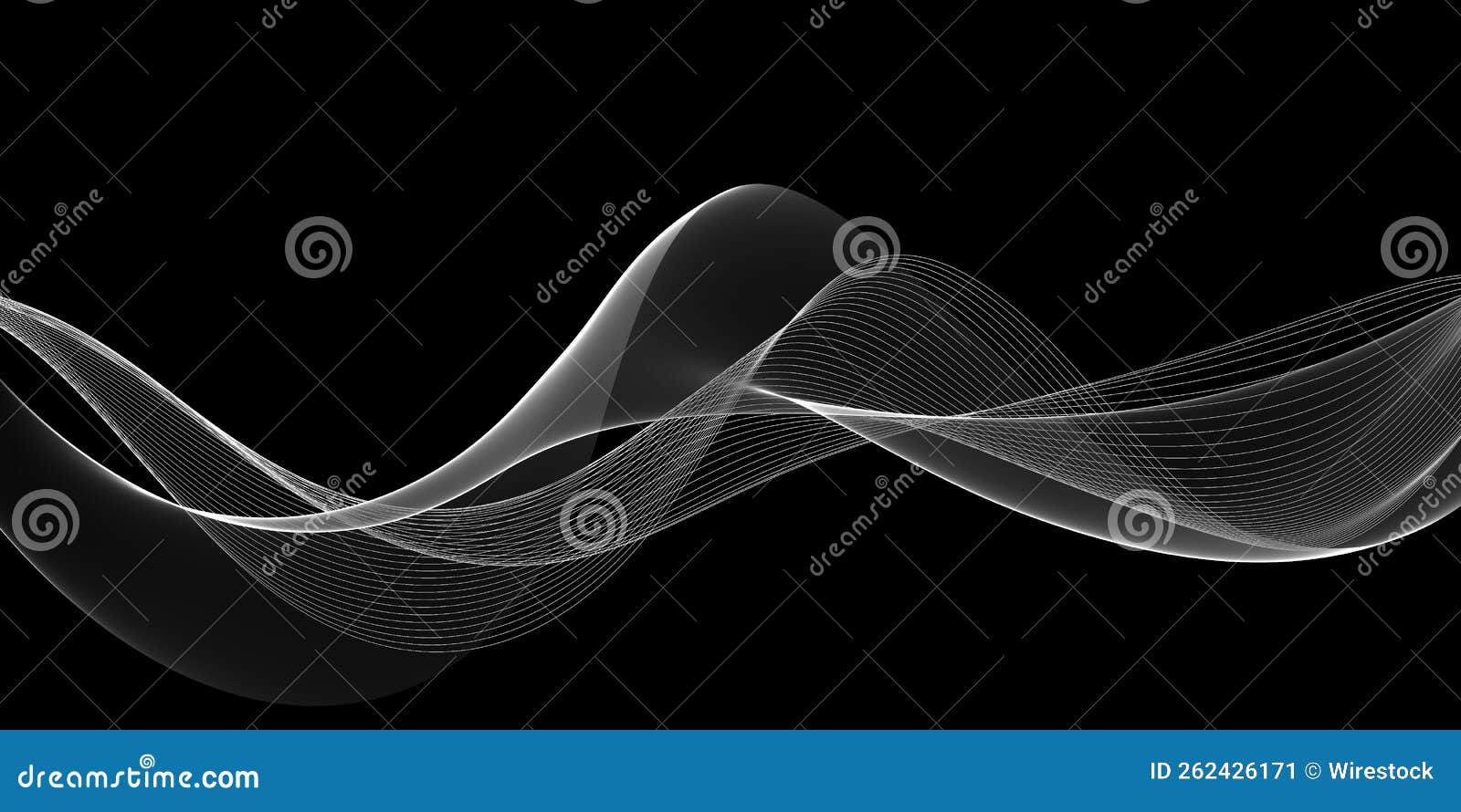 Abstract Black and White Grid Wave Design Stock Illustration ...