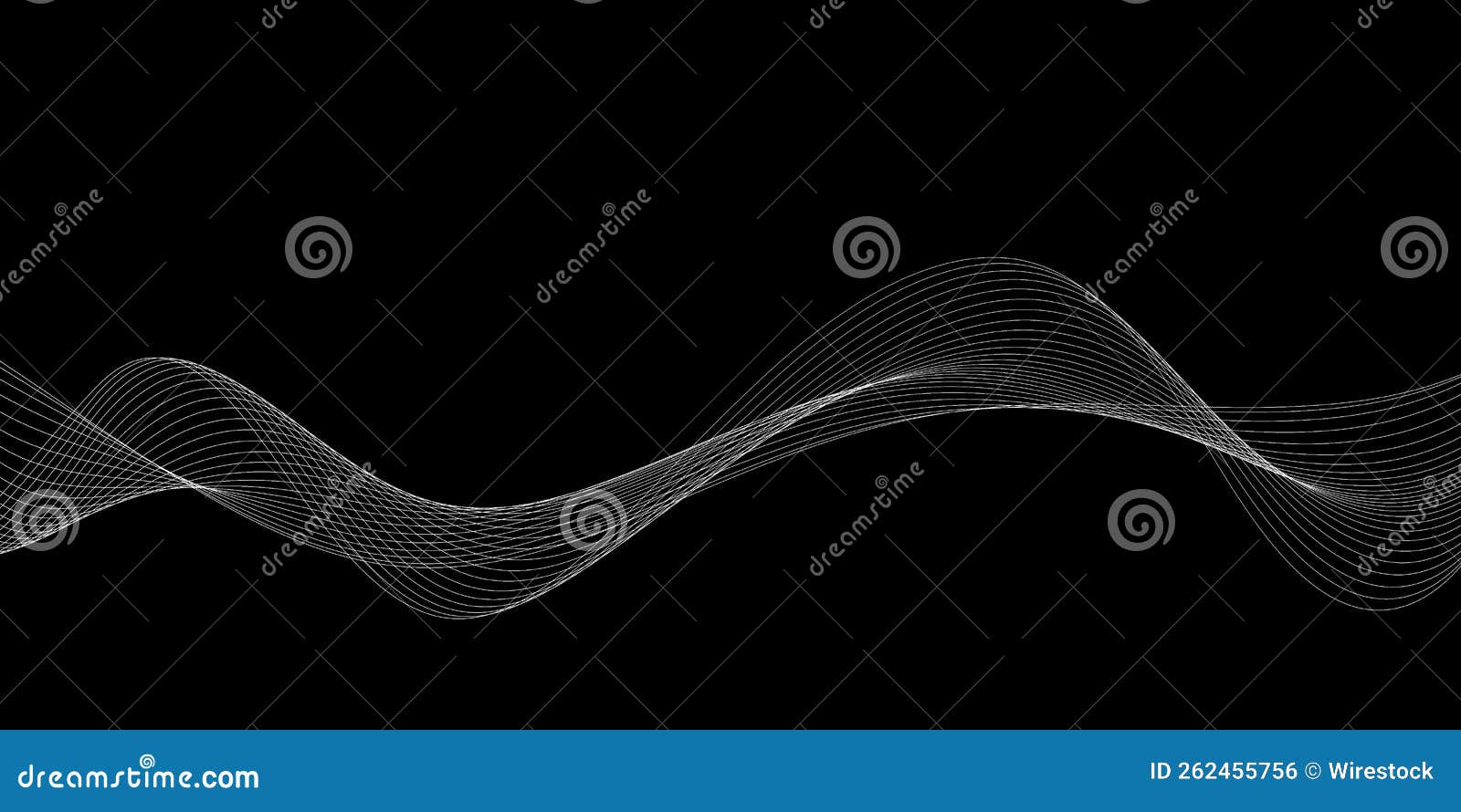 Abstract Black and White Grid Wave Design Stock Illustration ...