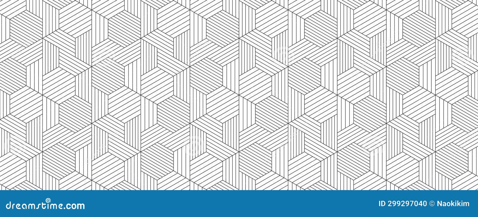 Abstract Black White Hexagon, Geometric Background, Striped Polygon ...