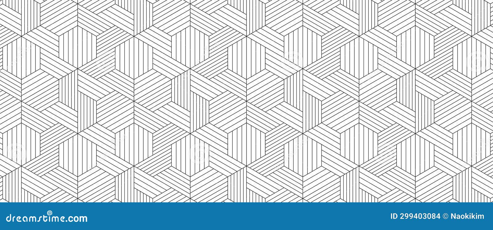 Abstract Black White Hexagon, Geometric Background, Striped Polygon ...