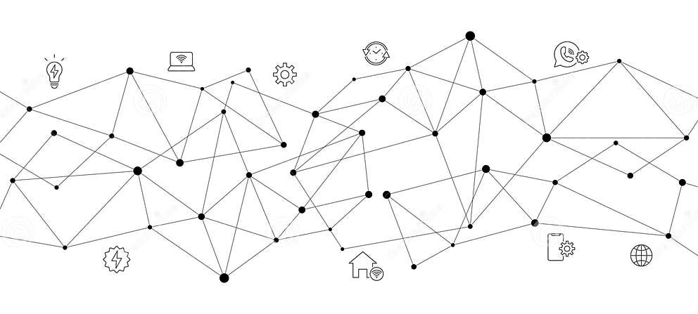 Abstract Black White Hexagon. Technology Icon Background. Scientific ...