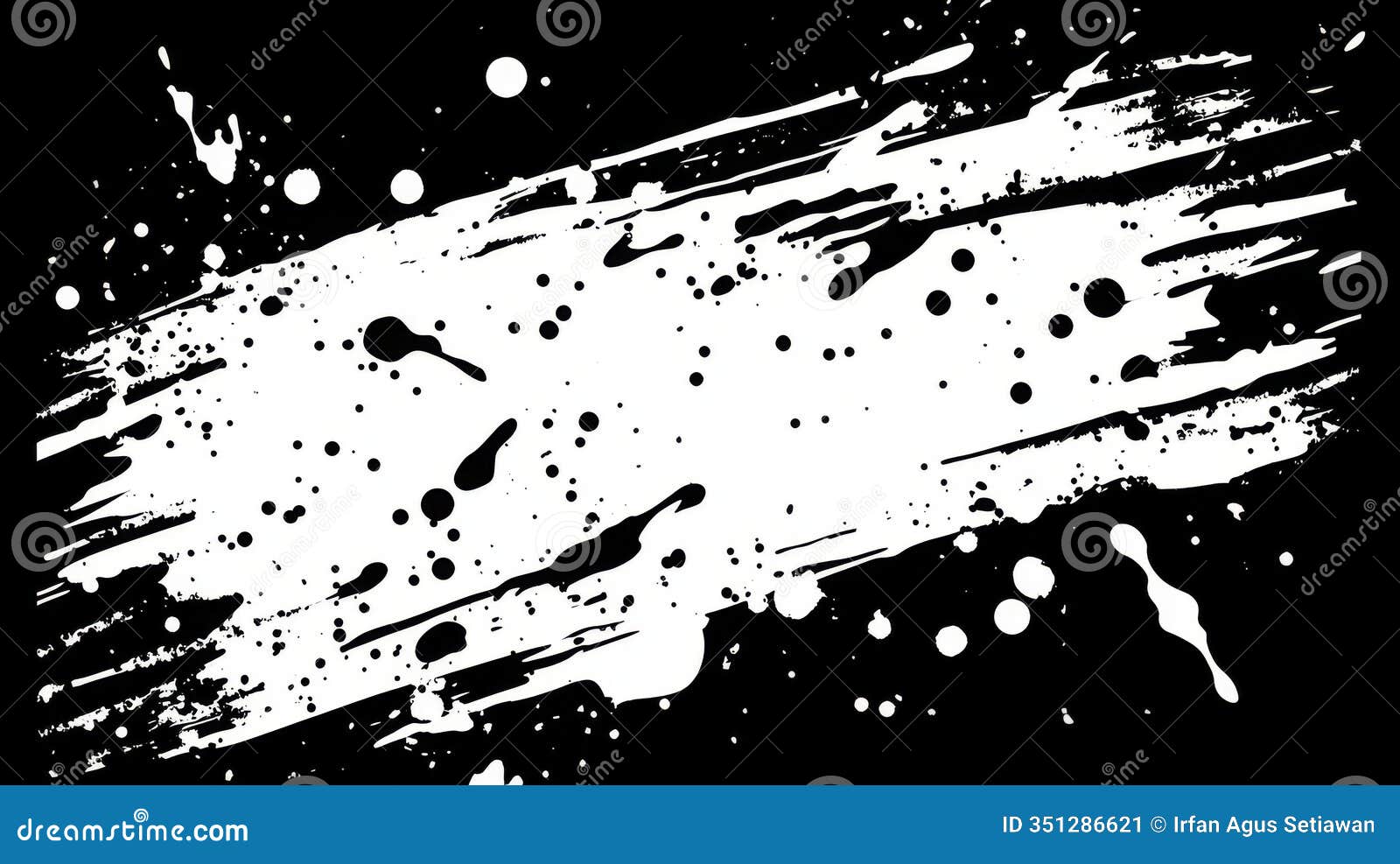 Abstract Black and White Ink Splatter Design Stock Illustration ...