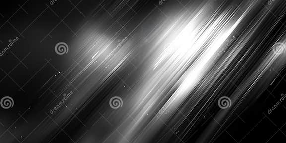 Abstract Black and White Light Streaks Create Dynamic Diagonal Patterns ...