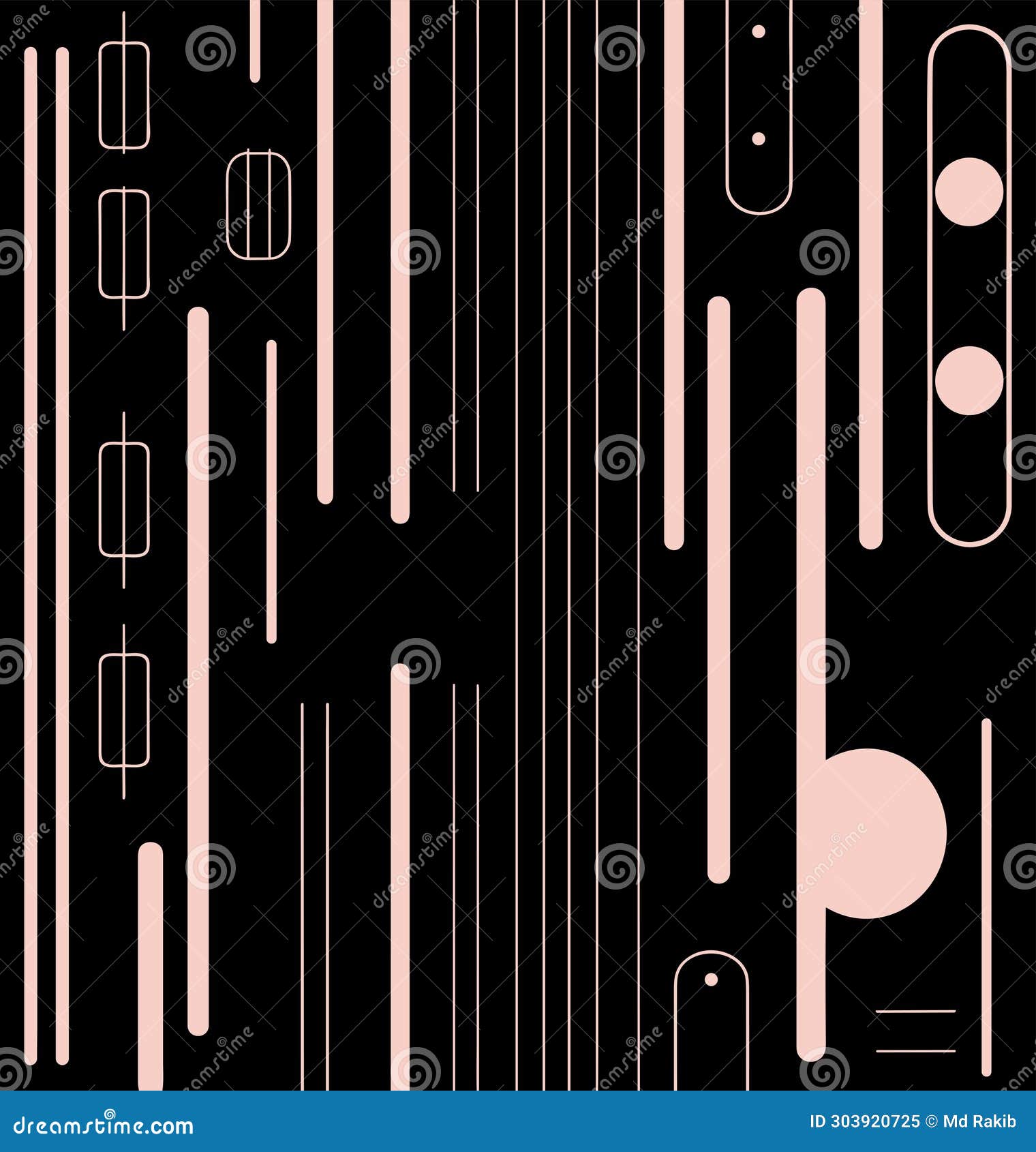 Abstract Black and White Line on Black Background Vector, Repetitive ...