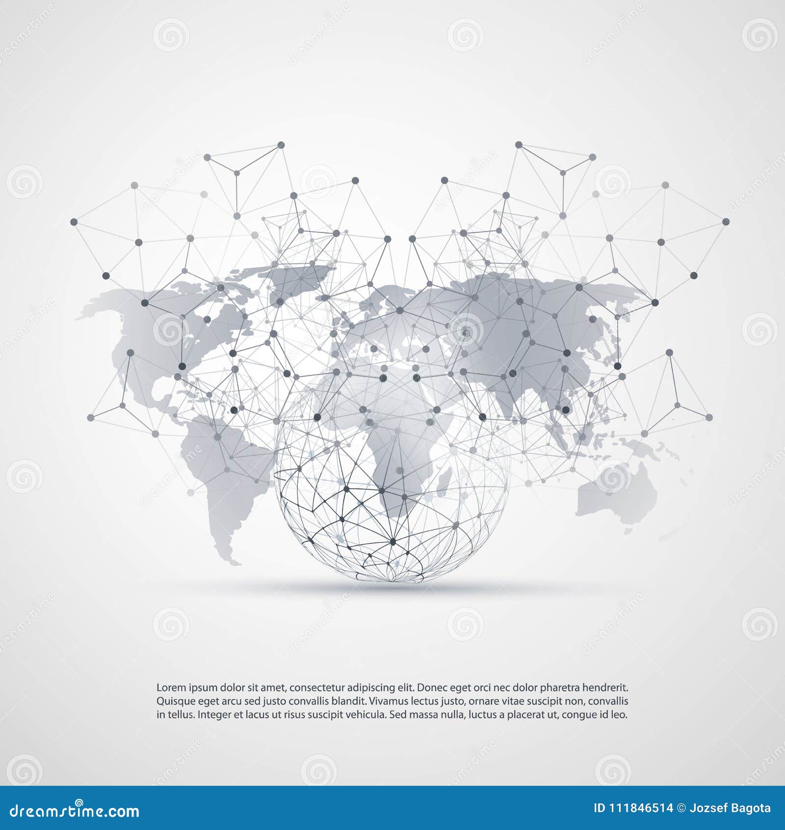 Cloud Computing and Networks Concept with World Map - Global Digital ...