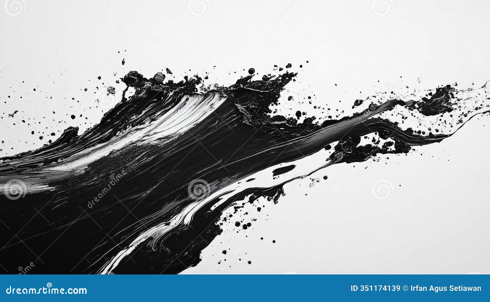 Abstract Black and White Paint Splash Design Stock Illustration ...