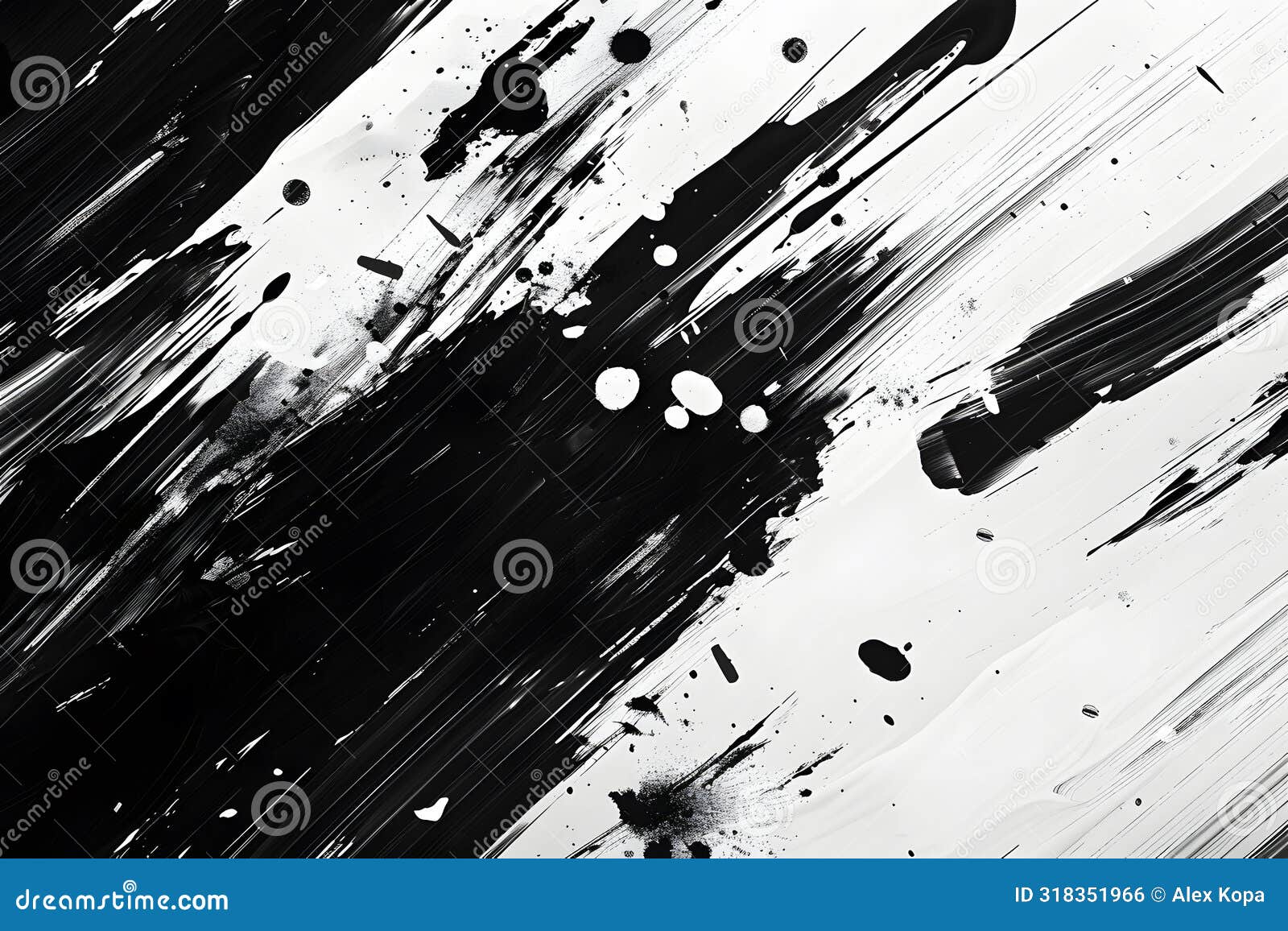 Abstract Black and White Paint Splatter Background Stock Illustration ...