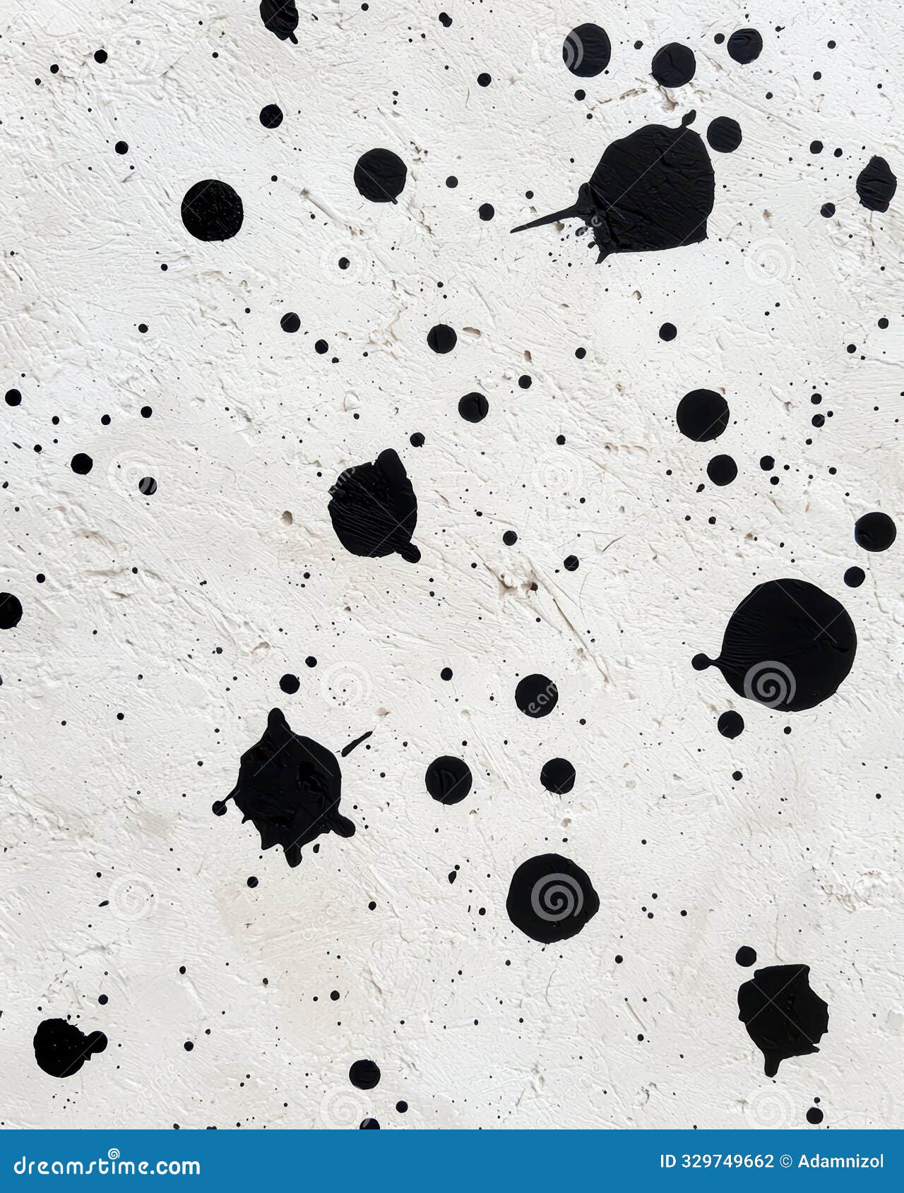 Abstract Black and White Paint Splatter Pattern Stock Illustration ...