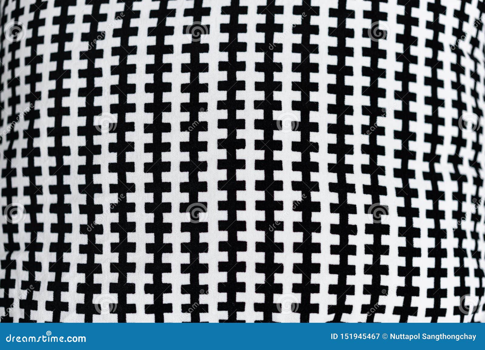 Abstract Black and White Pattern Fabric Stock Image - Image of print ...