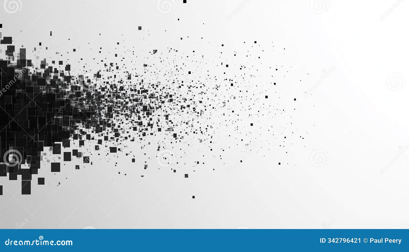 Disintegration Of Red Digital Heart Isolated On White Background ...