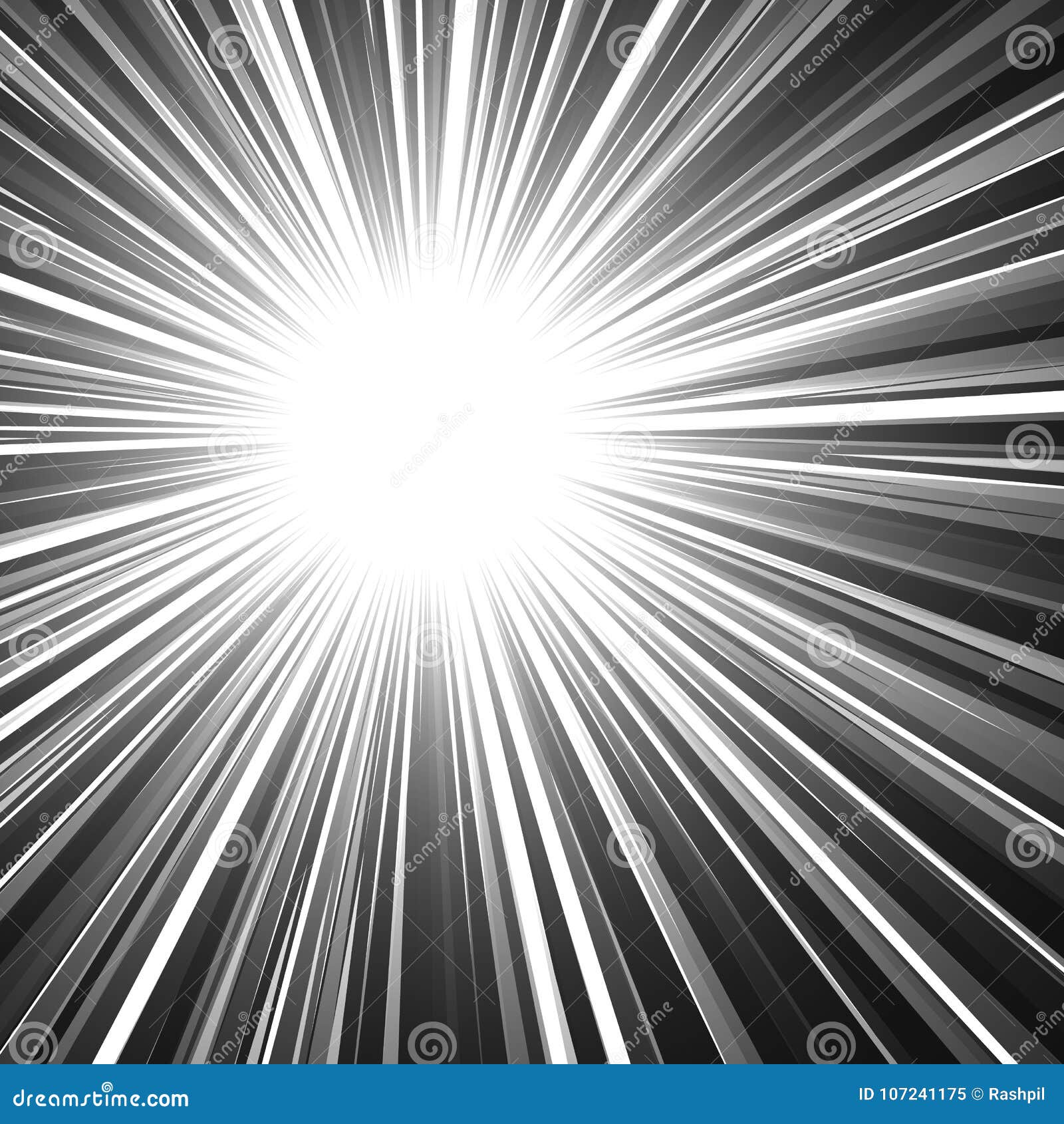 Abstract Black and White Rays Stock Illustration - Illustration of ...